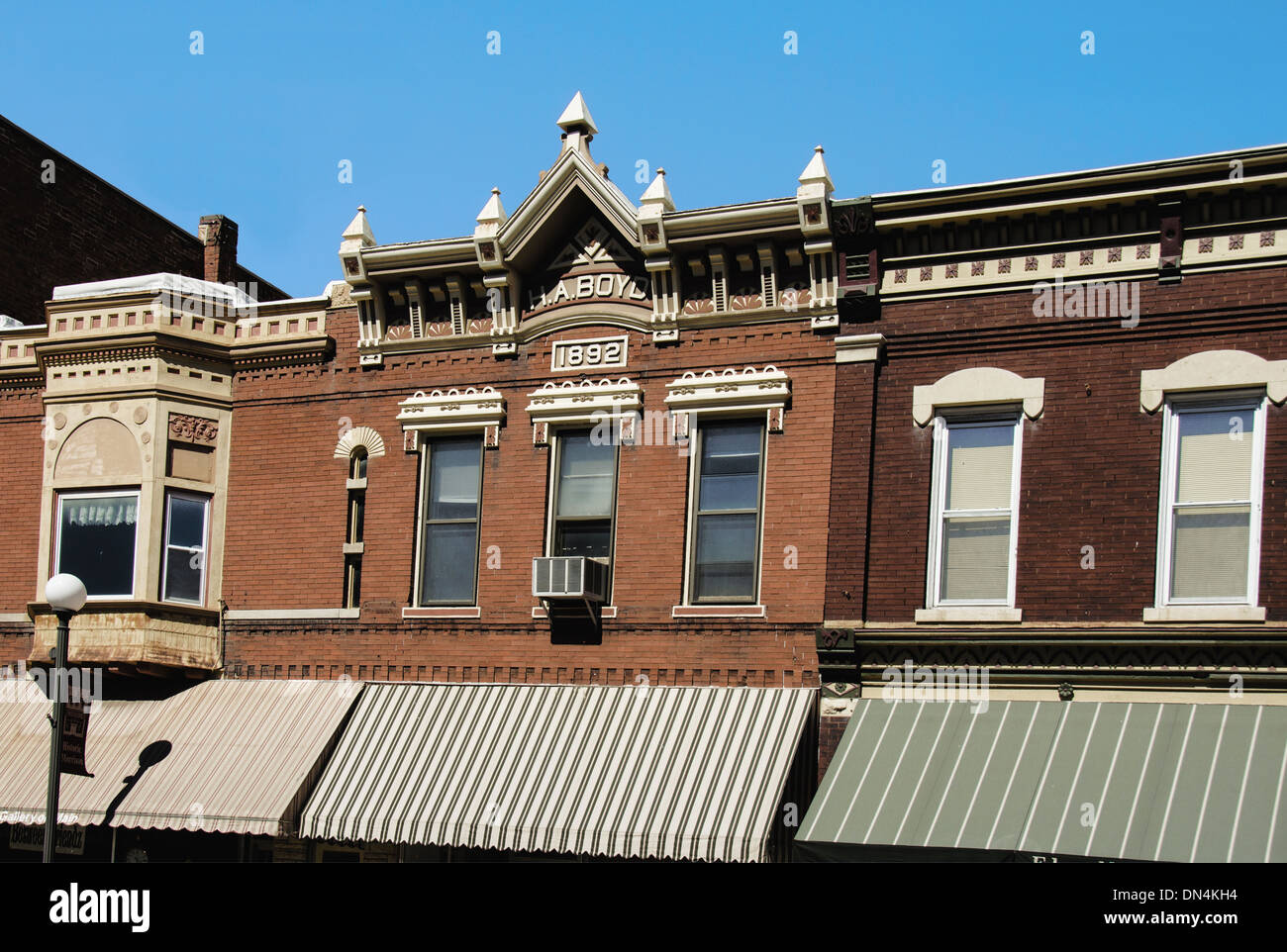 Buildings in the historic downtown area of Morrison, Illinois Stock ...