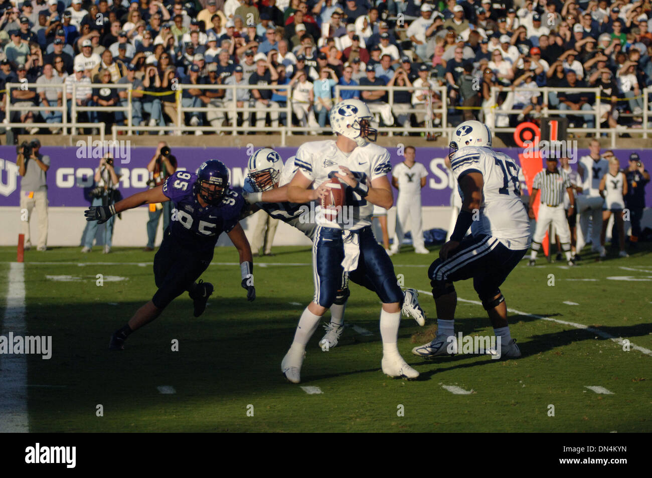 Texas christian university brigham young university hi-res stock ...
