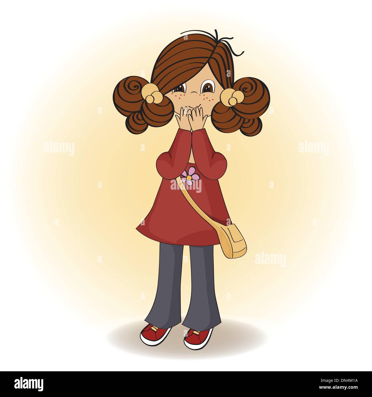 Cartoon surprised girl hi-res stock photography and images - Alamy