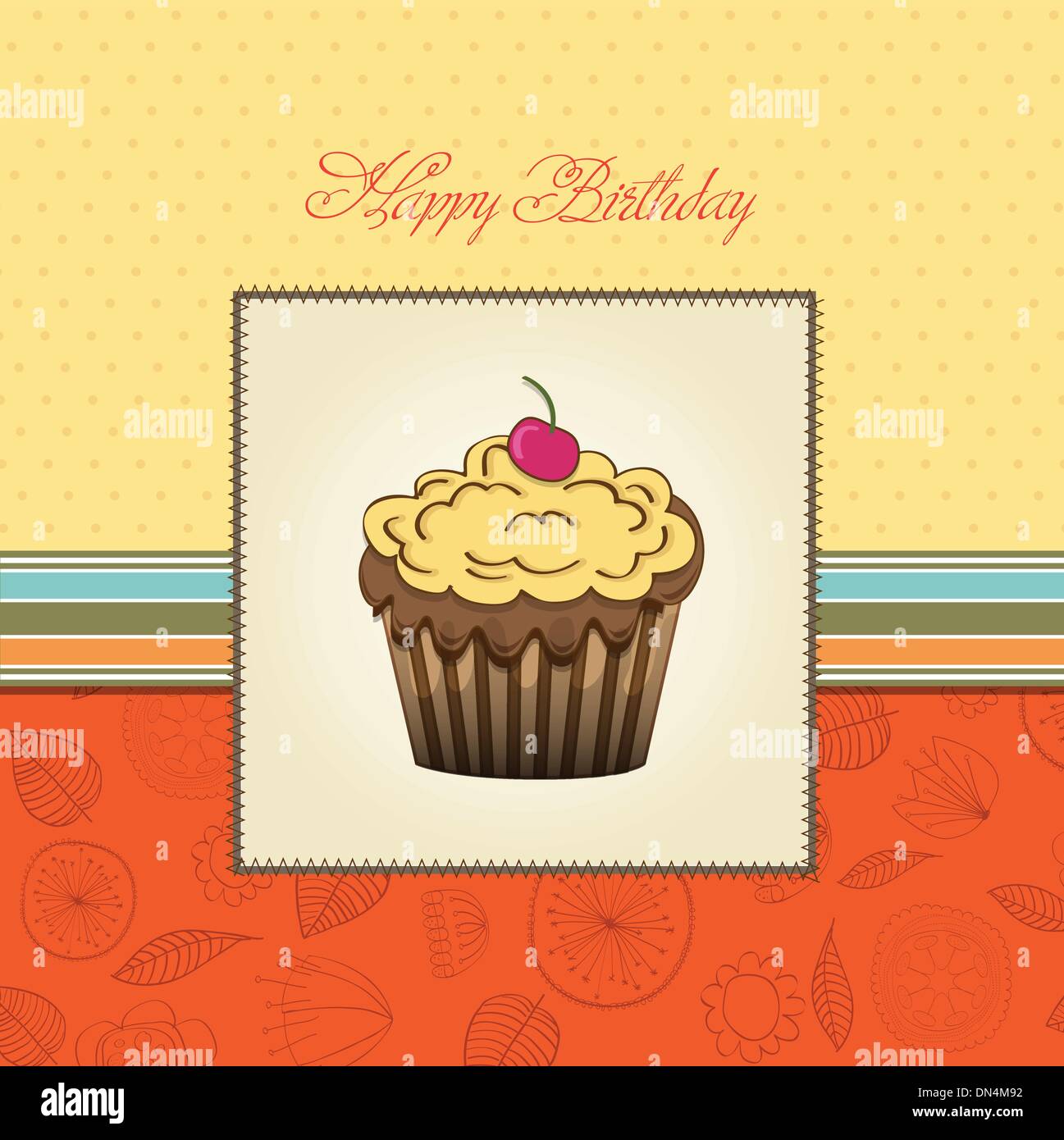 Birthday card design cute Stock Vector Images - Alamy