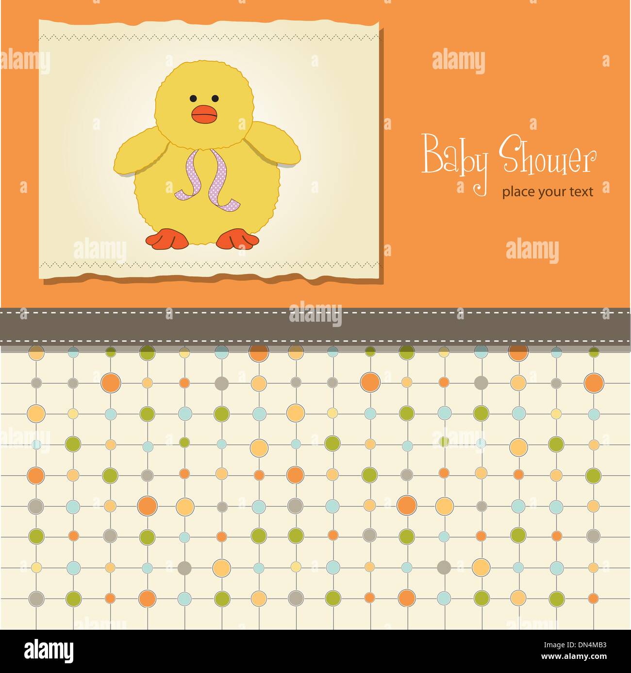 baby shower card with little duck Stock Vector Image & Art - Alamy