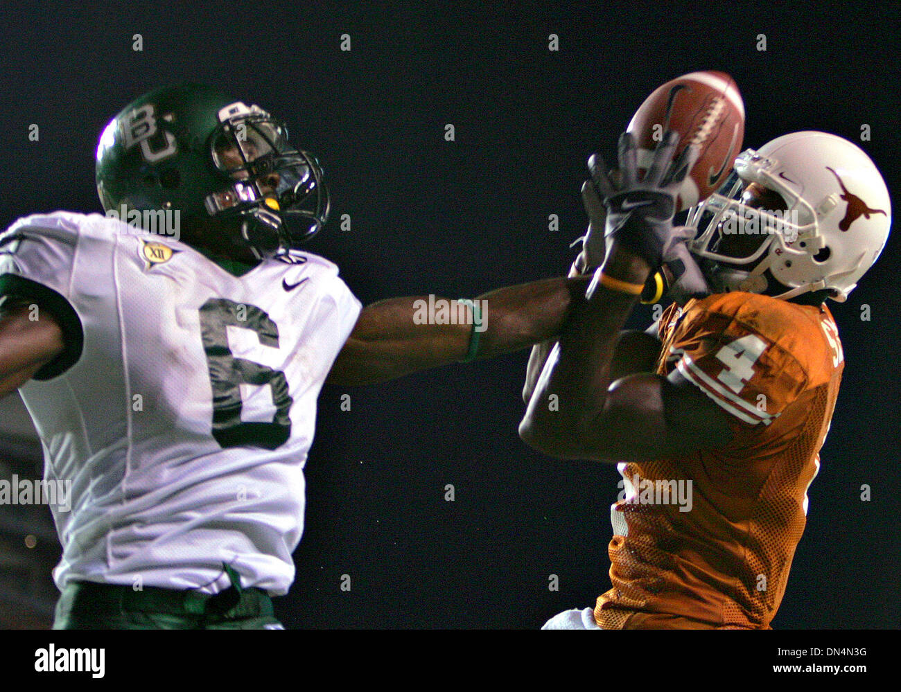 Oct 14, 2006; Austin, TX, USA; NCAA Football: Baylor cornerback and ...