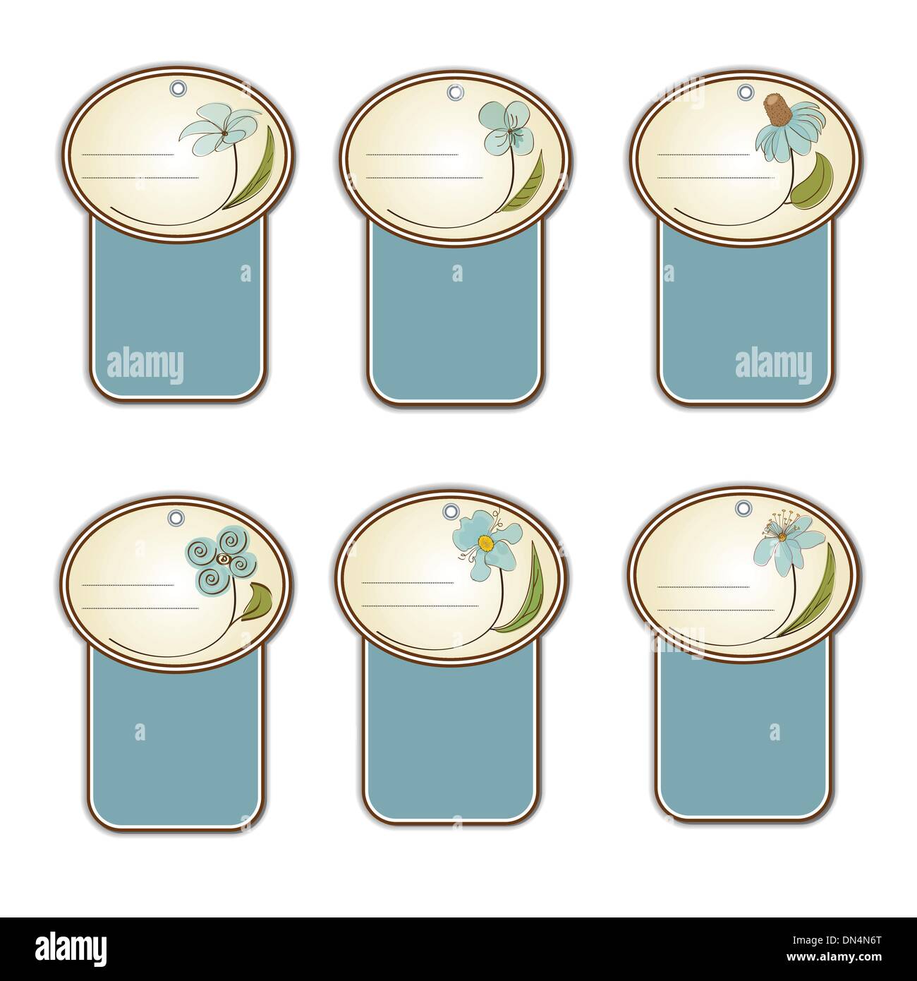 floral labels set Stock Vector Image & Art - Alamy