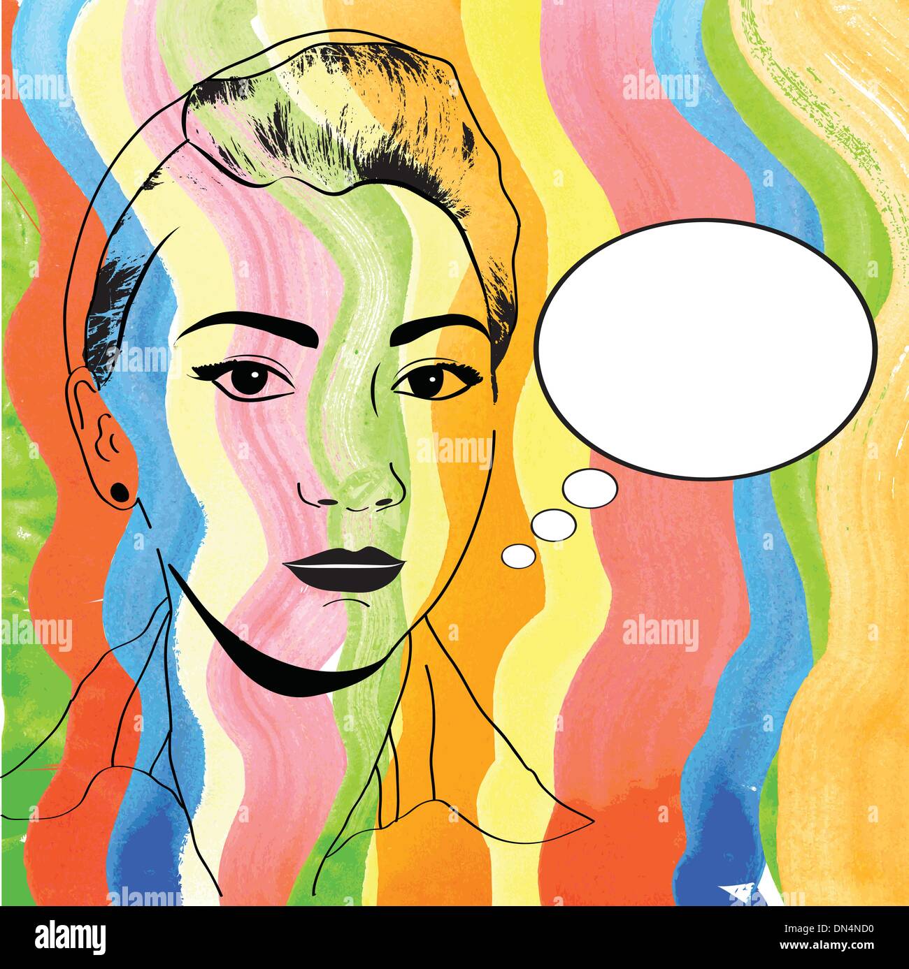 vintage pop art girl Stock Vector Image & Art - Alamy