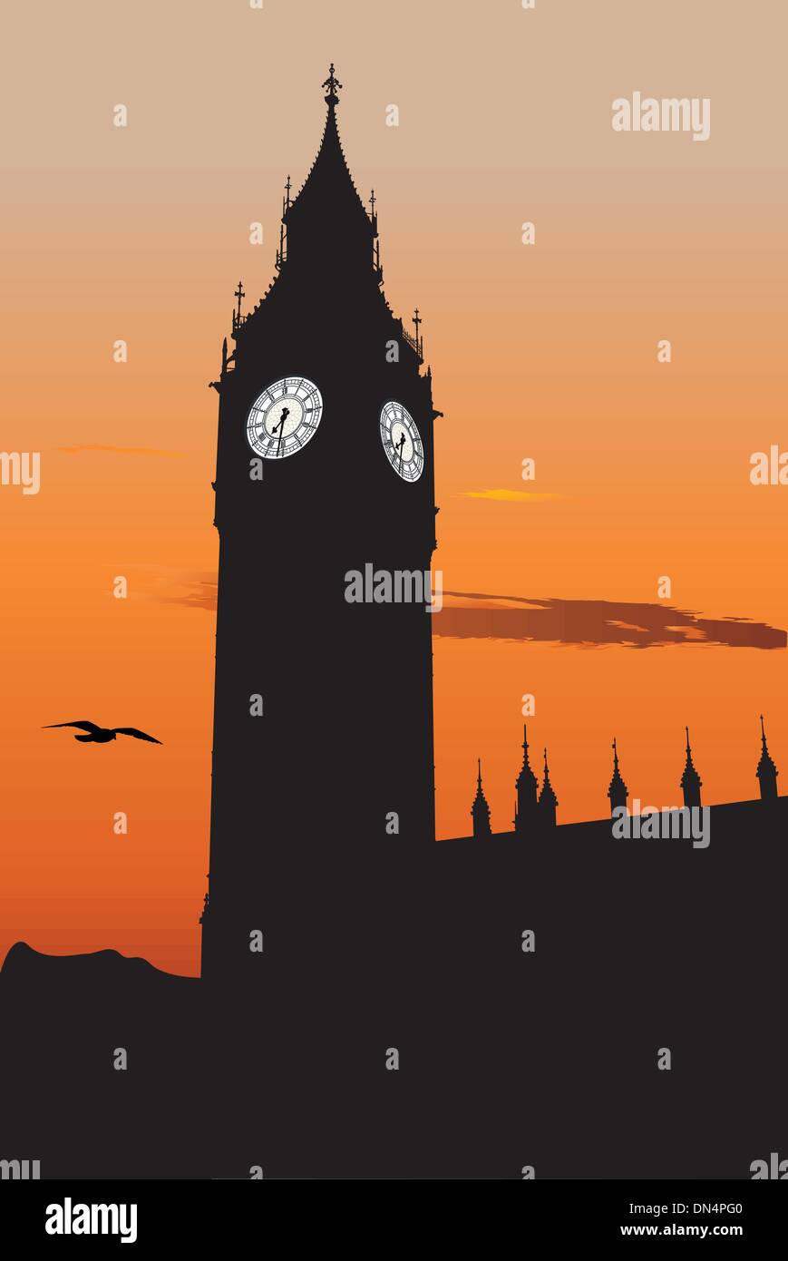 Big ben vector vectors hi-res stock photography and images - Alamy