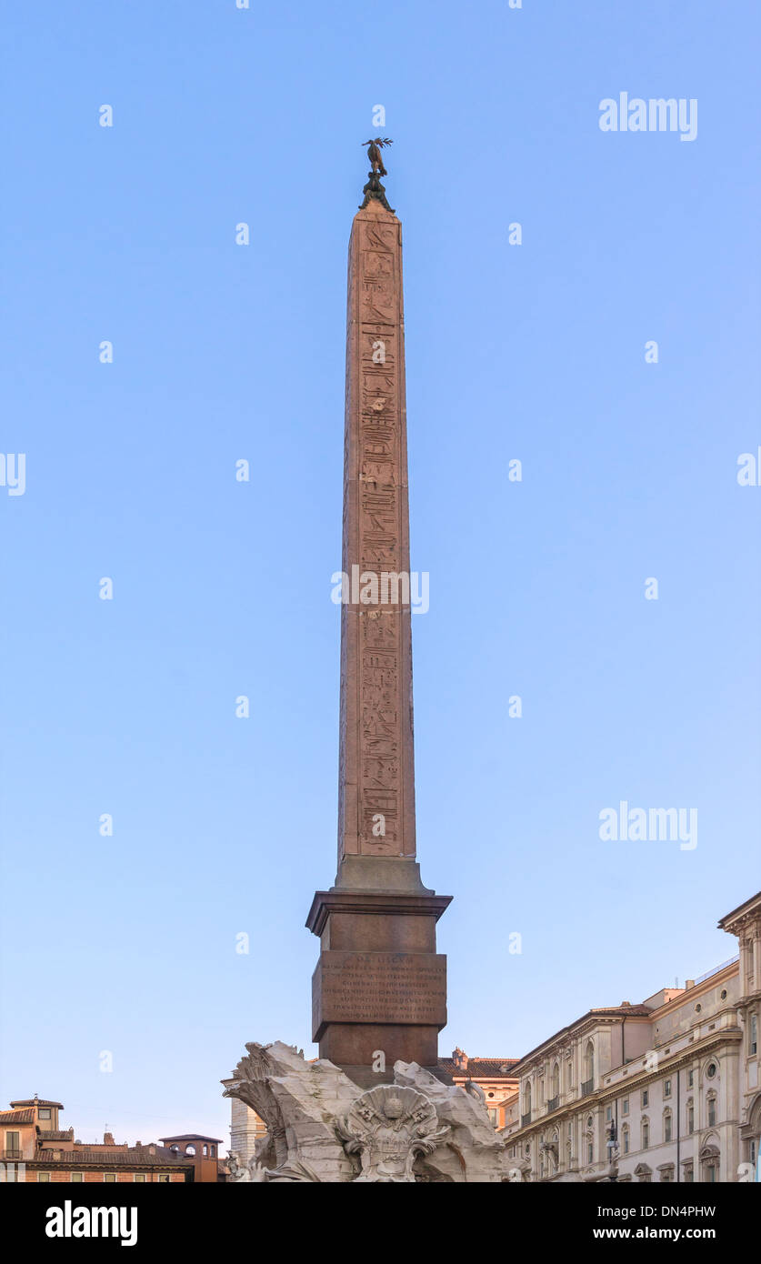 The obelisk of Piazza Navona is a prominent historical monument in Rome ...