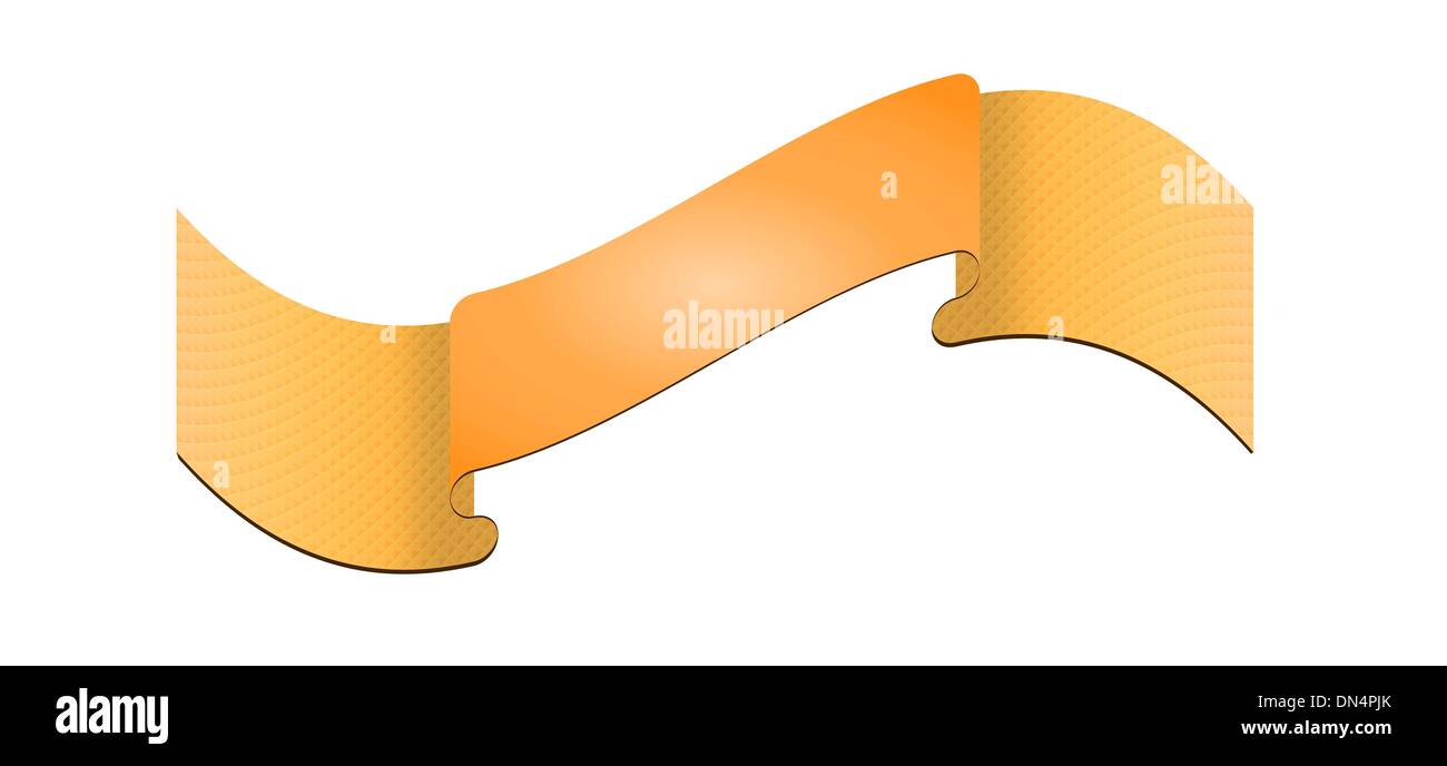 Orange ribbon sale banner Cut Out Stock Images & Pictures - Alamy