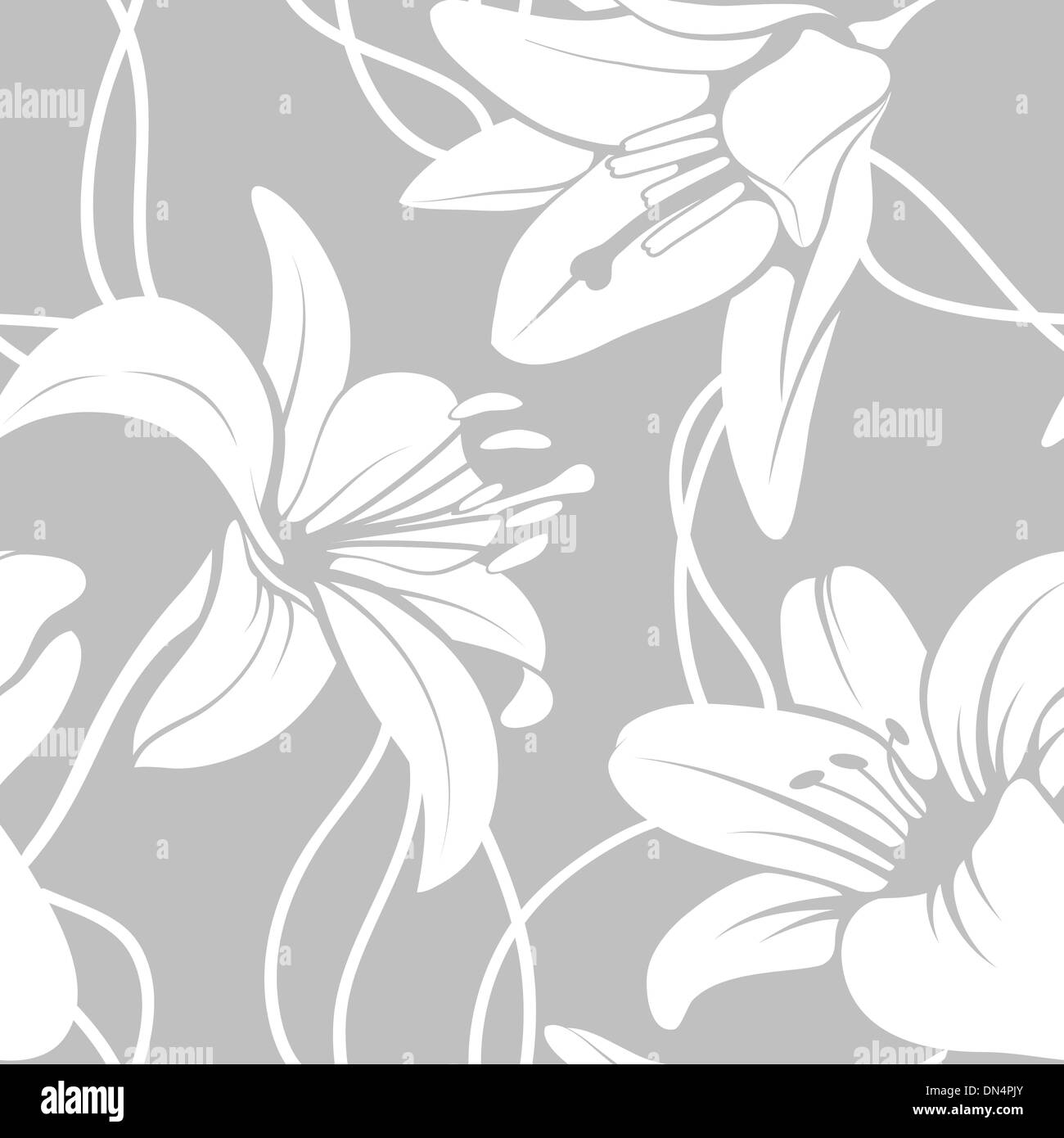 Vector lily seamless pattern Stock Vector Image & Art - Alamy