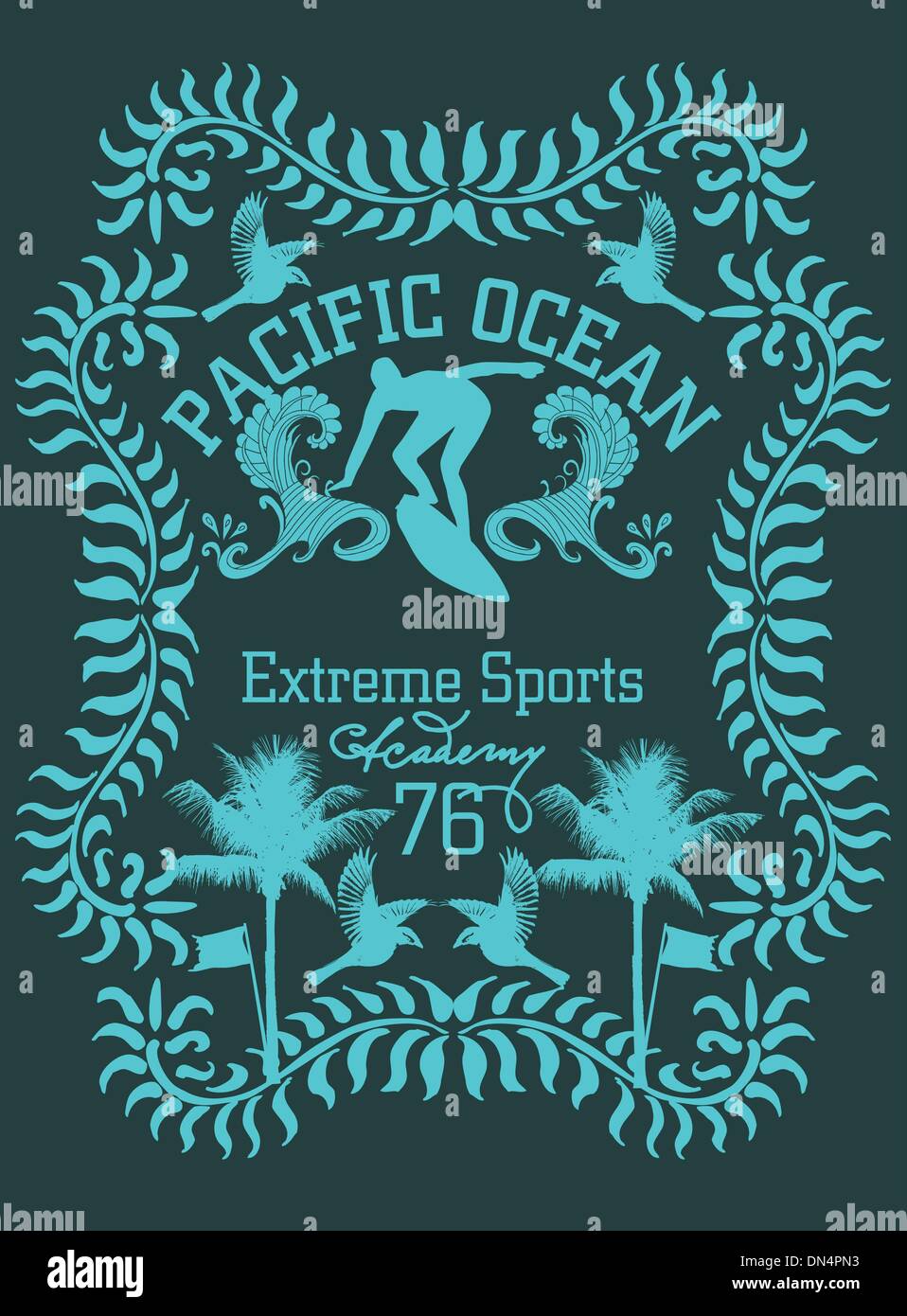 Hot pacific beach Stock Vector Images - Alamy