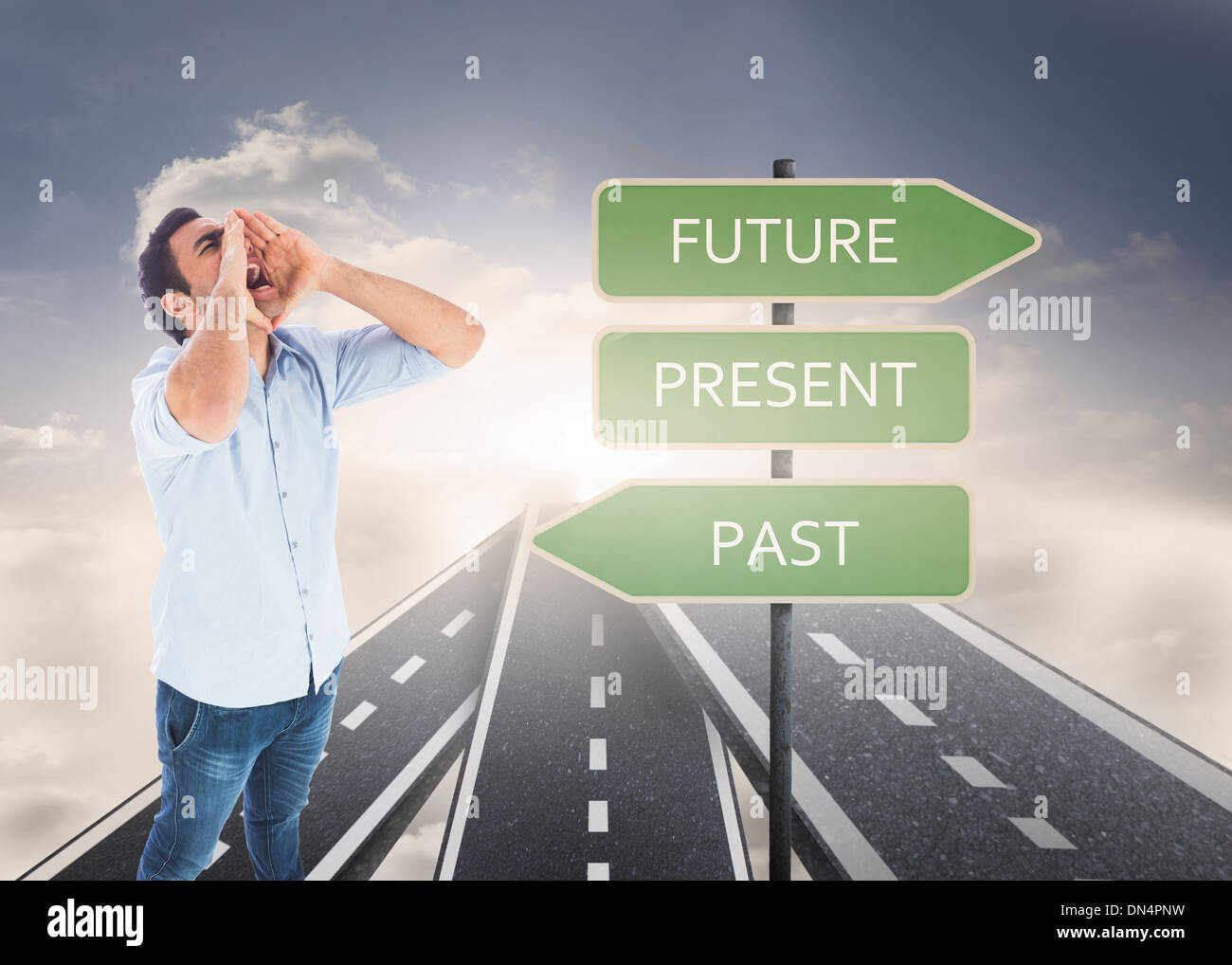 Communication shouting standing pointing hi-res stock photography and ...