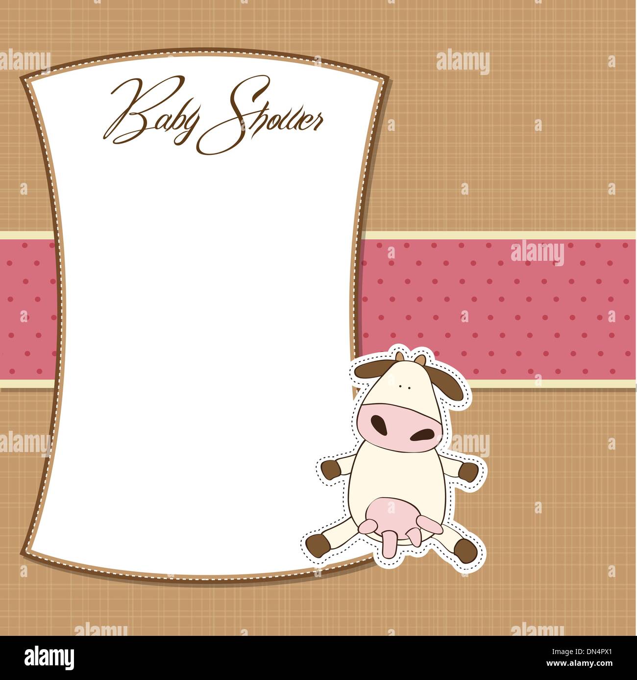 Vintage girl and cow Stock Vector Images - Alamy