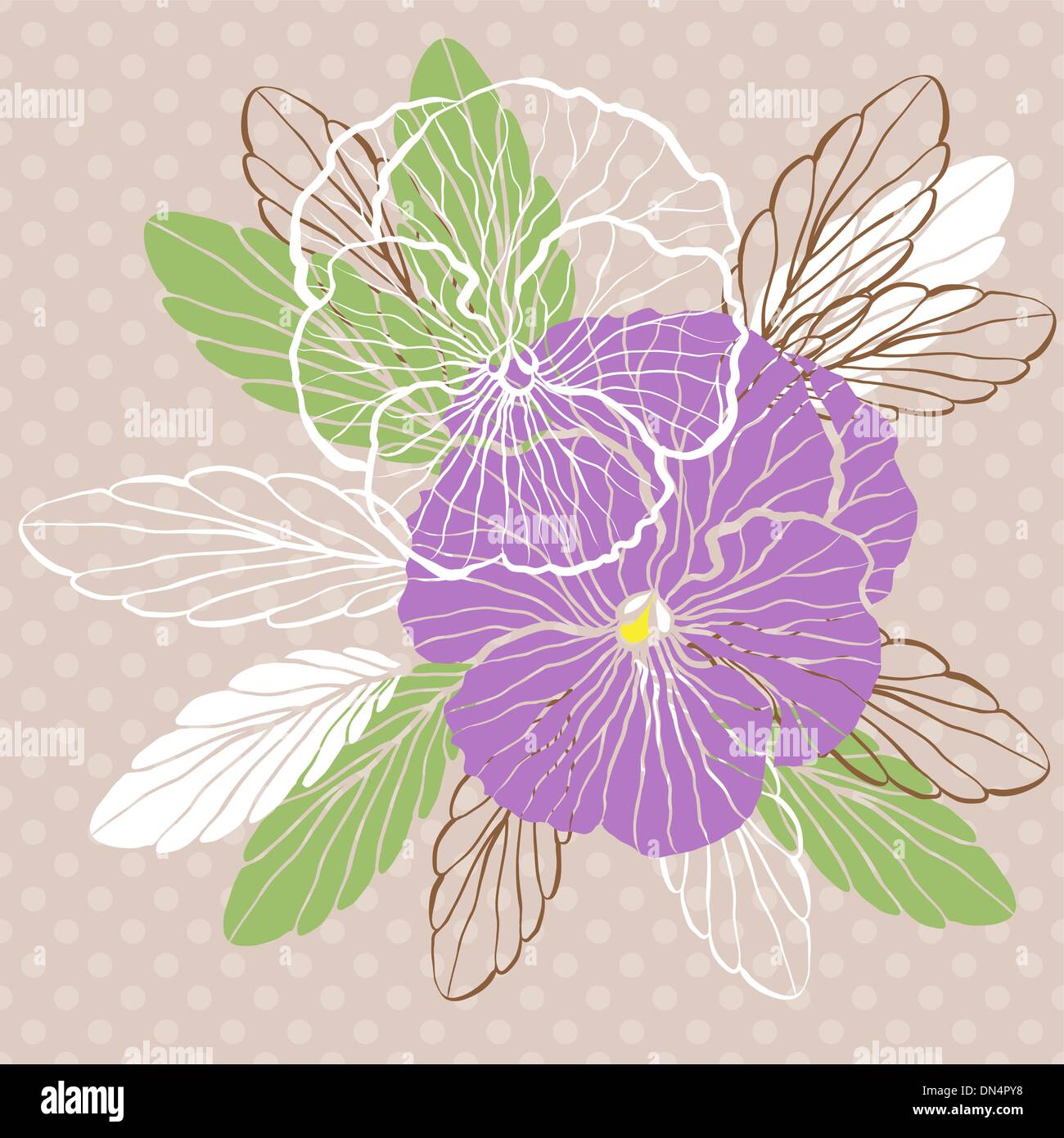 Pansies vector vectors Stock Vector Images - Alamy