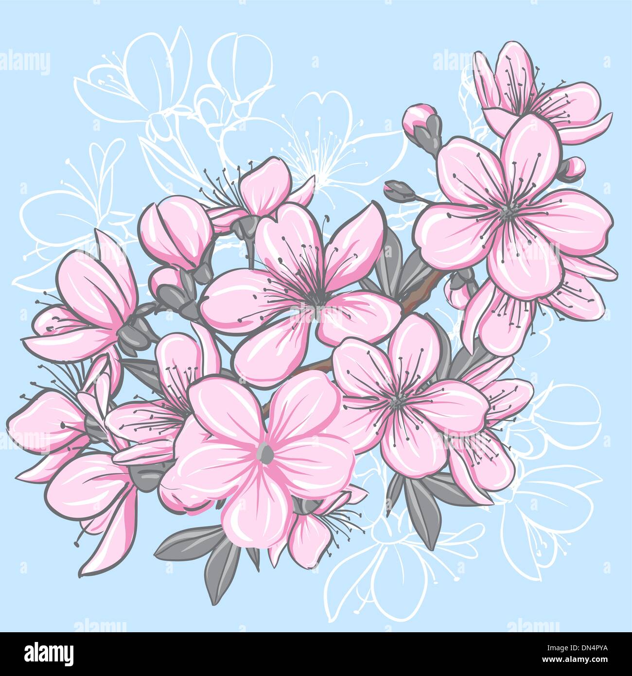 Cherry blossom! Stock Vector Images - Alamy