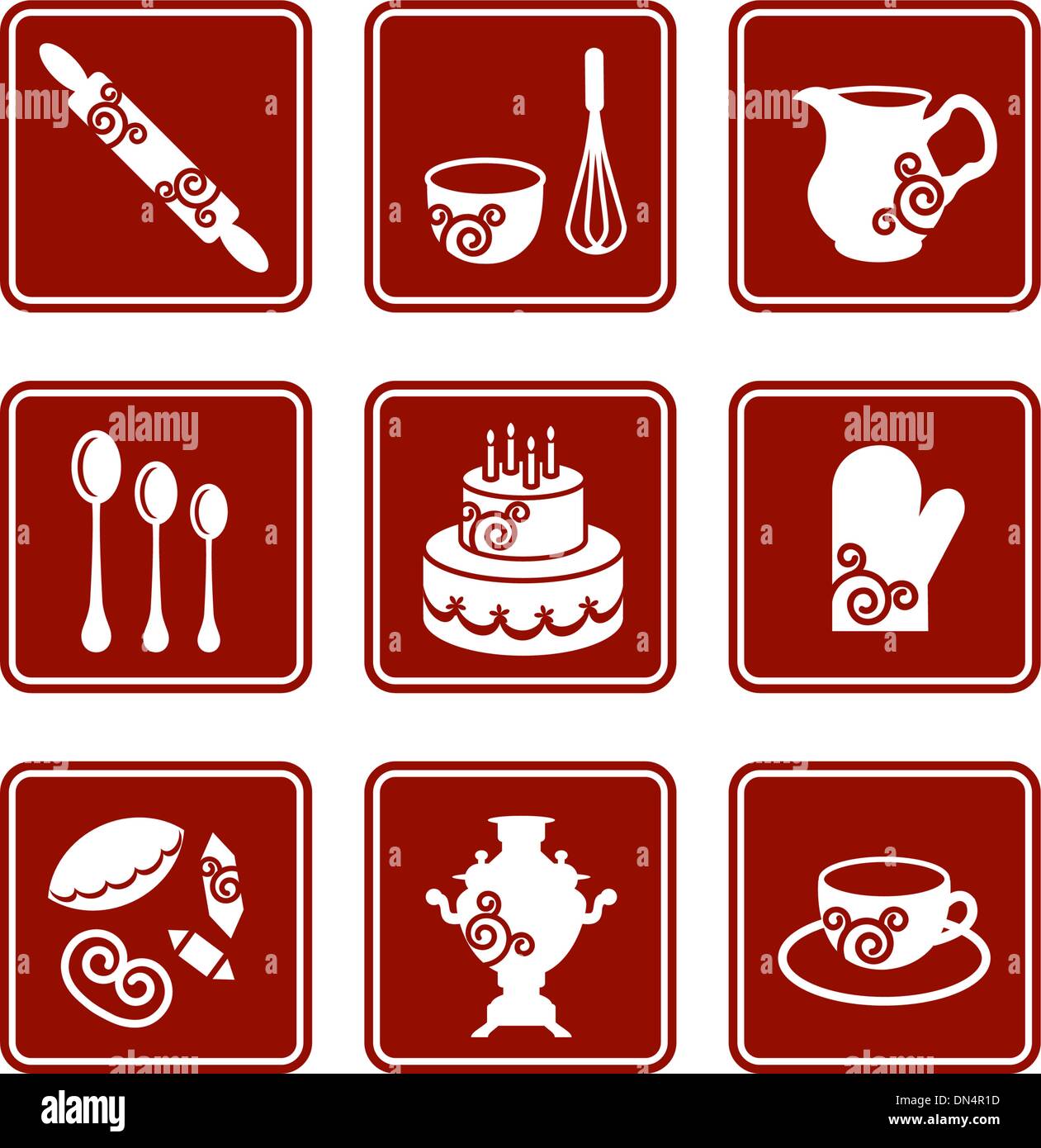 Set of kitchen icons Stock Vector Image & Art - Alamy