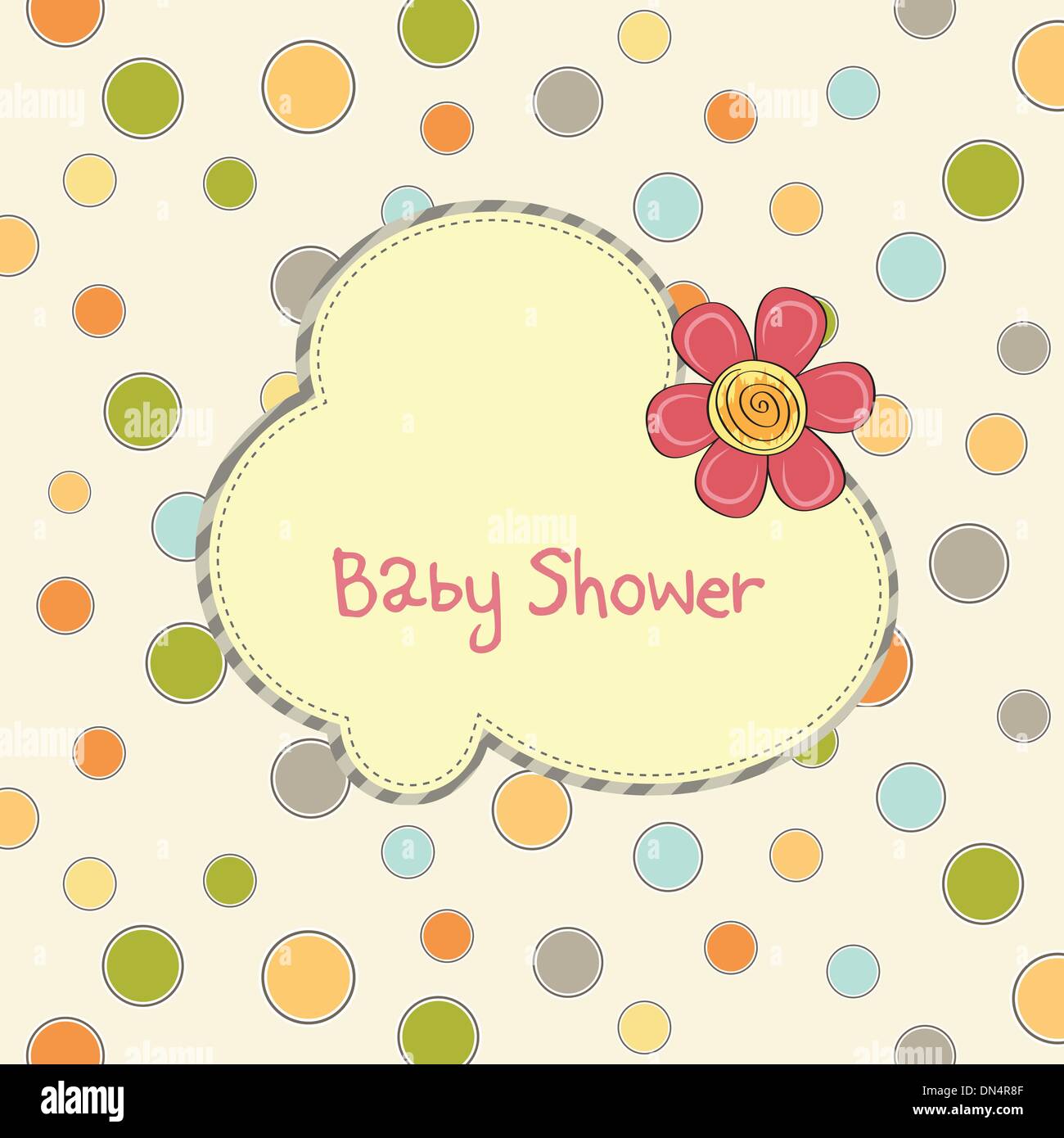 Childish baby shower card Stock Vector Images - Alamy