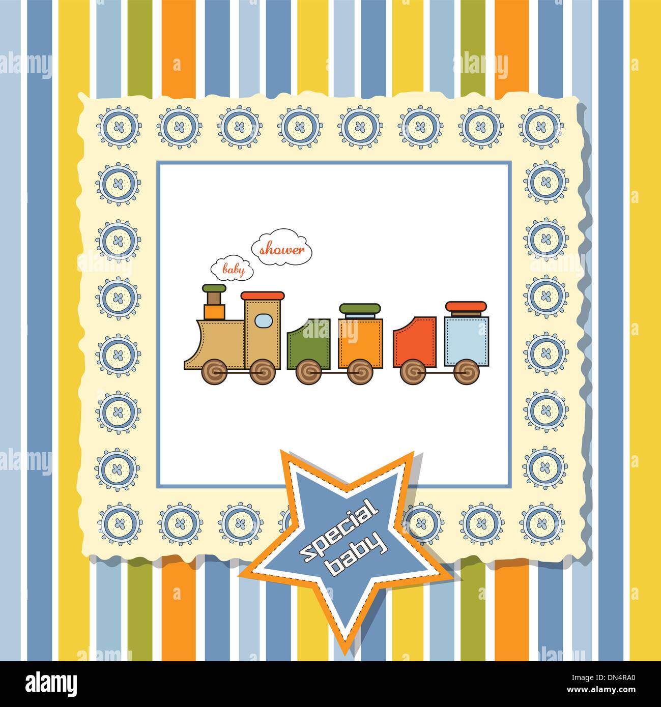 Little blue train Stock Vector Images - Alamy