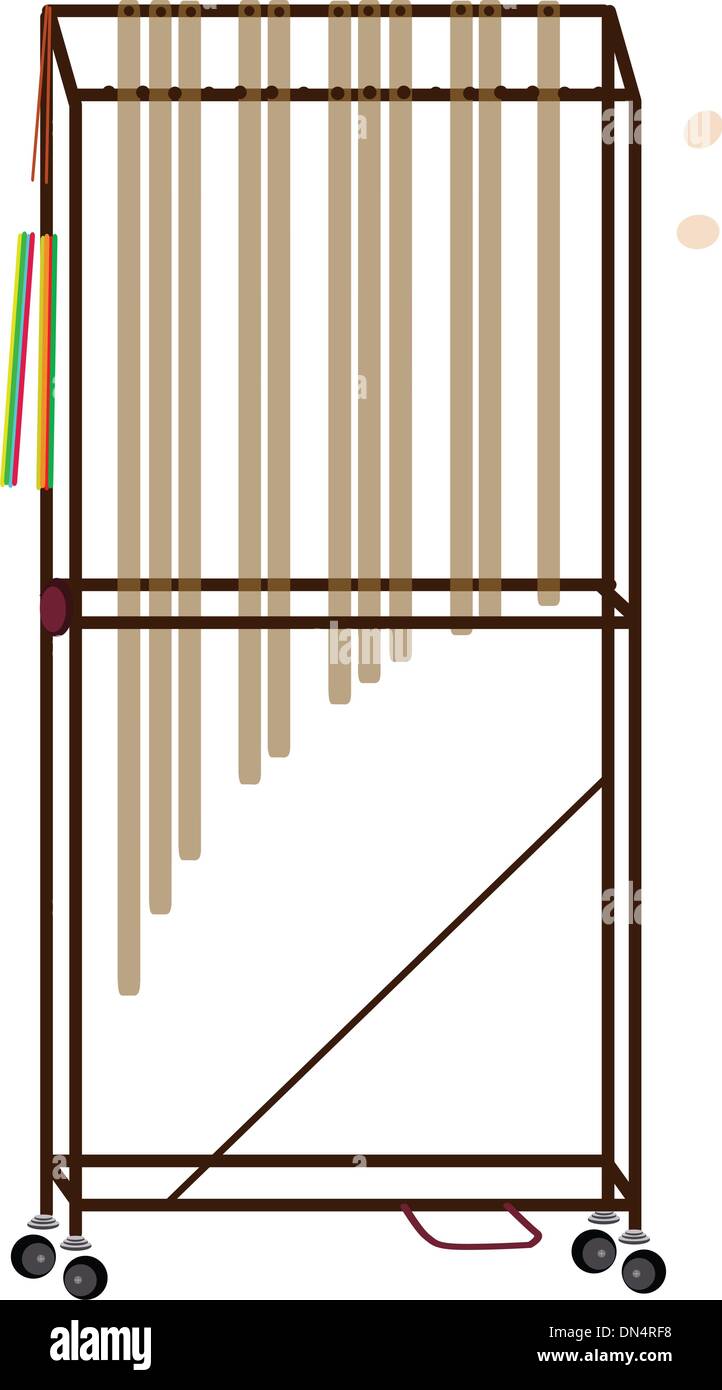 A Musical Tubular Bells Isolated on White Background Stock Vector Image ...