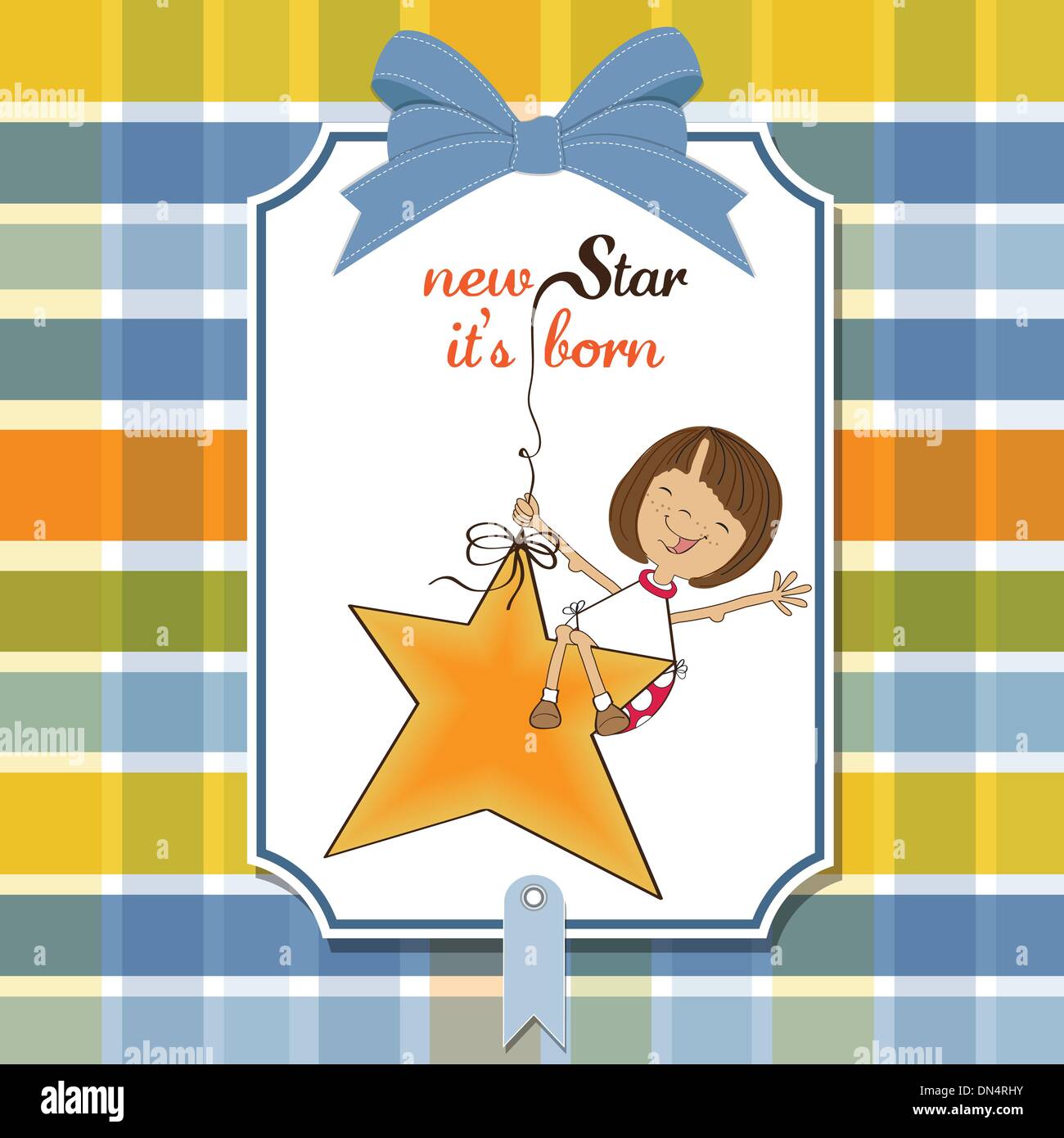 new star it's born.welcome baby card Stock Vector Image & Art - Alamy