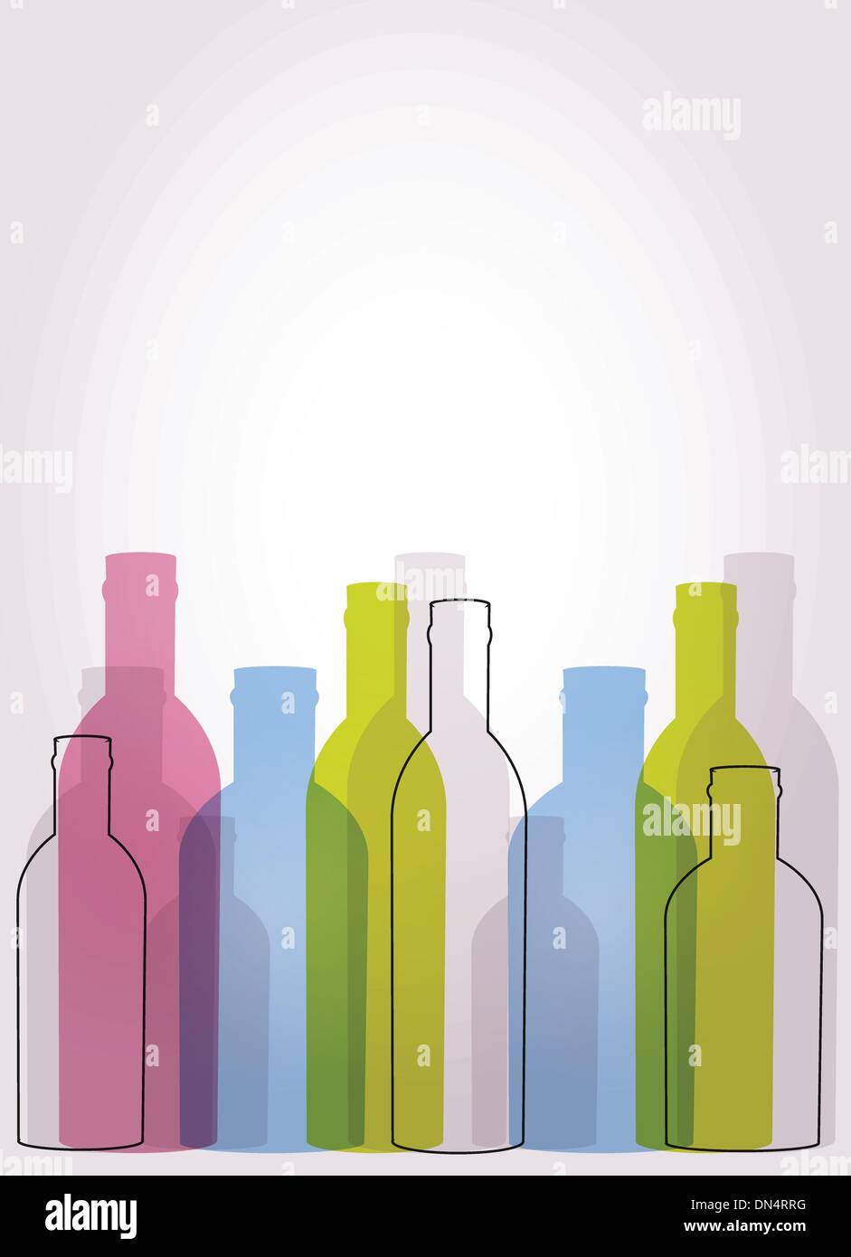 Abstract background with glass bottles Stock Vector Image & Art - Alamy