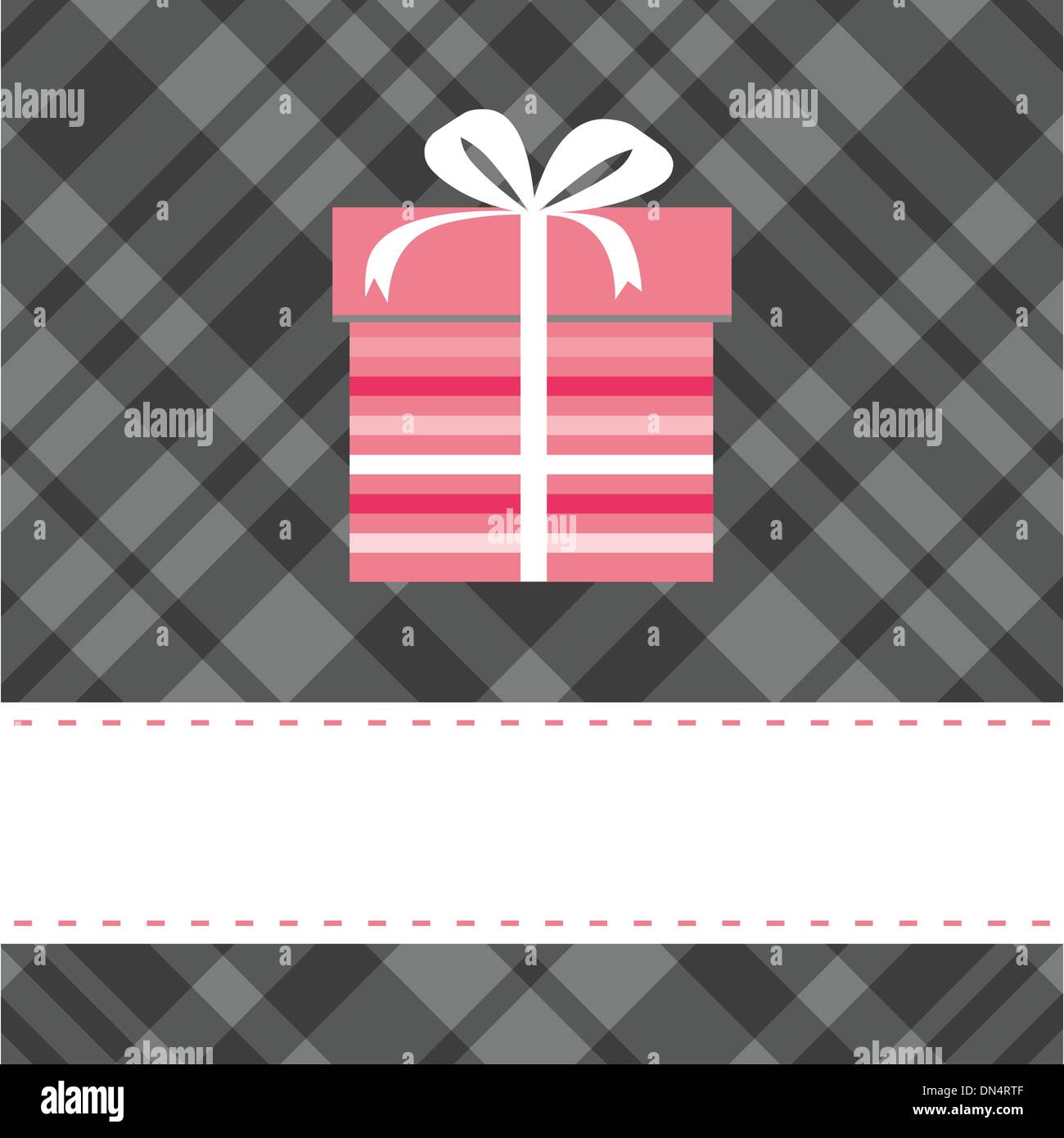 Greeting card with present box Stock Vector Image & Art - Alamy