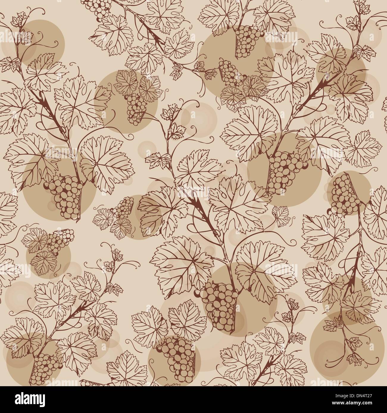 Vintage vector illustration with grape branch Stock Vector Image & Art ...