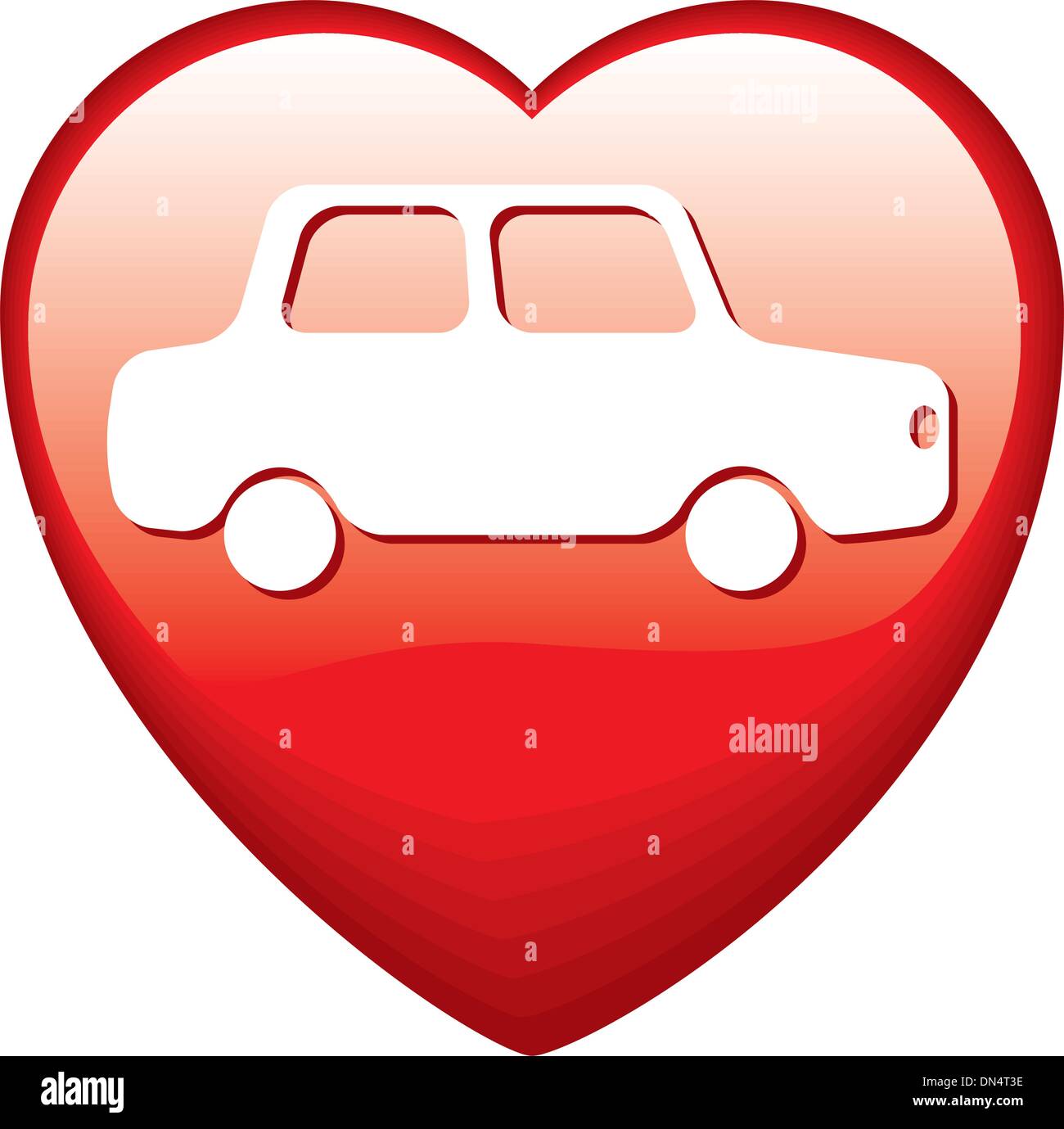Heart Shape with car Stock Vector Image & Art - Alamy