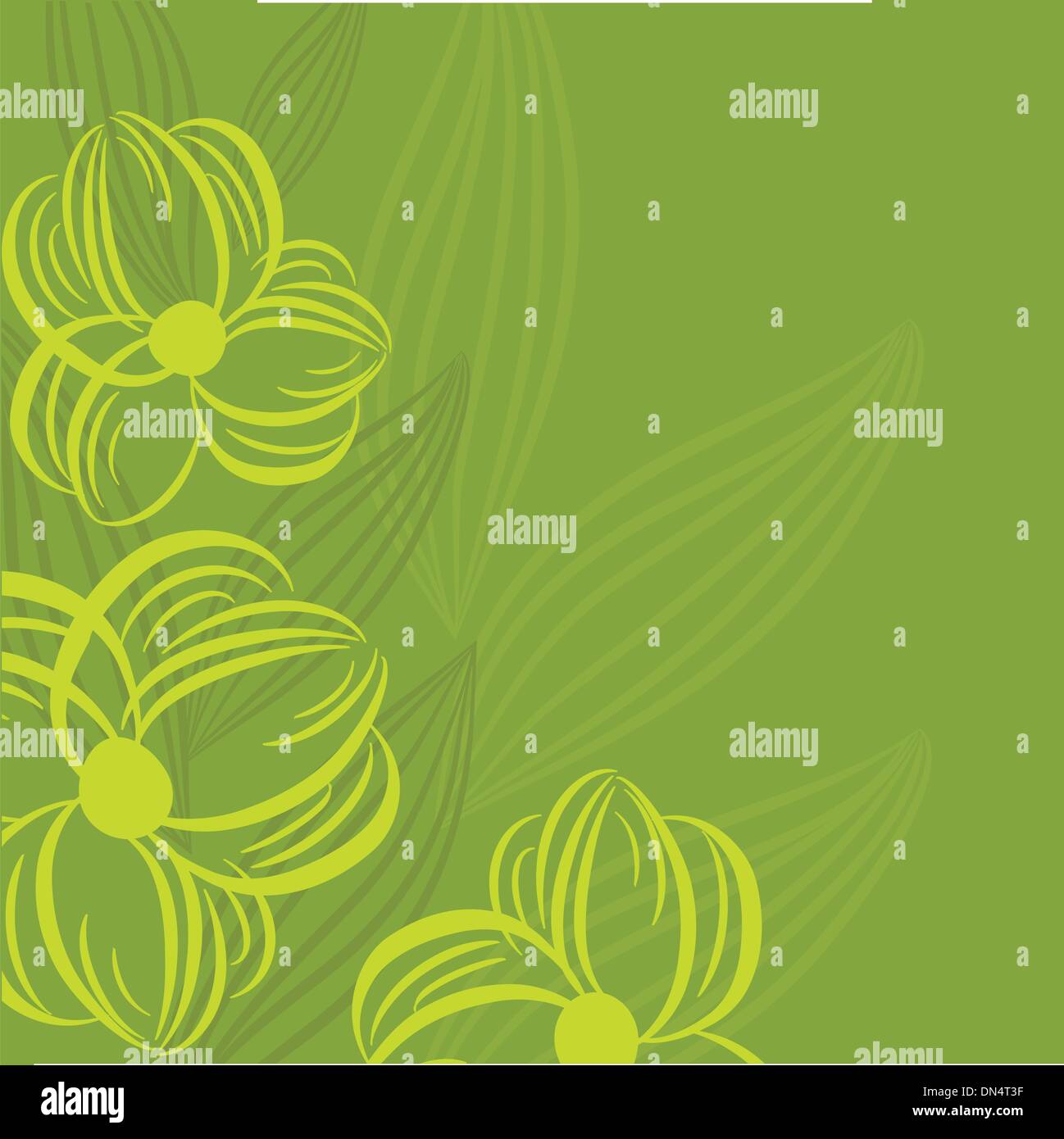Abstract background with green flowers Stock Vector Image & Art - Alamy