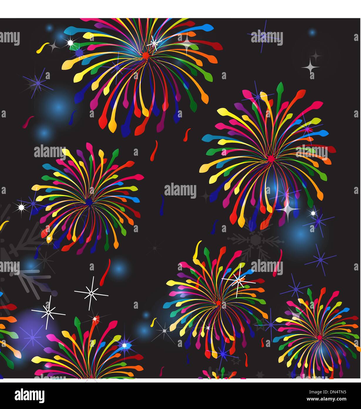 Colorful vector fireworks Stock Vector Image & Art - Alamy