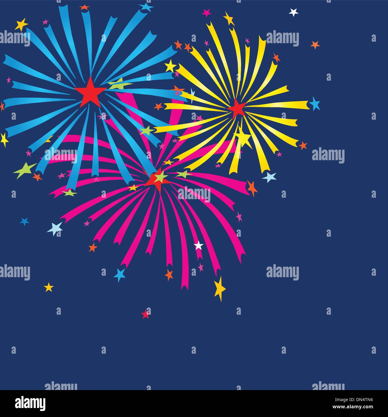 Colorful vector fireworks Stock Vector Image & Art - Alamy