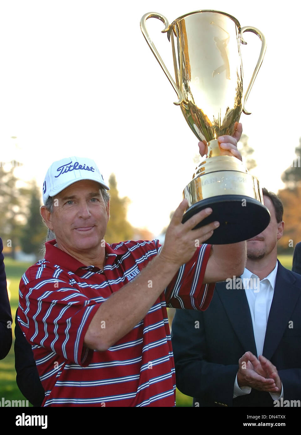 Oct 27, 2006; Sonoma, CALIFORNIA, USA; JAY HAAS holds a trophy after ...
