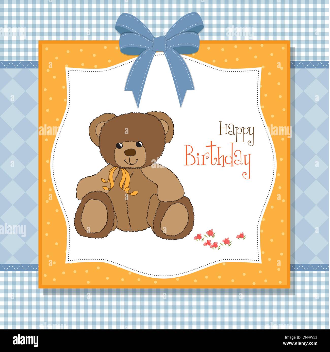 birthday card with teddy Stock Vector Image & Art - Alamy