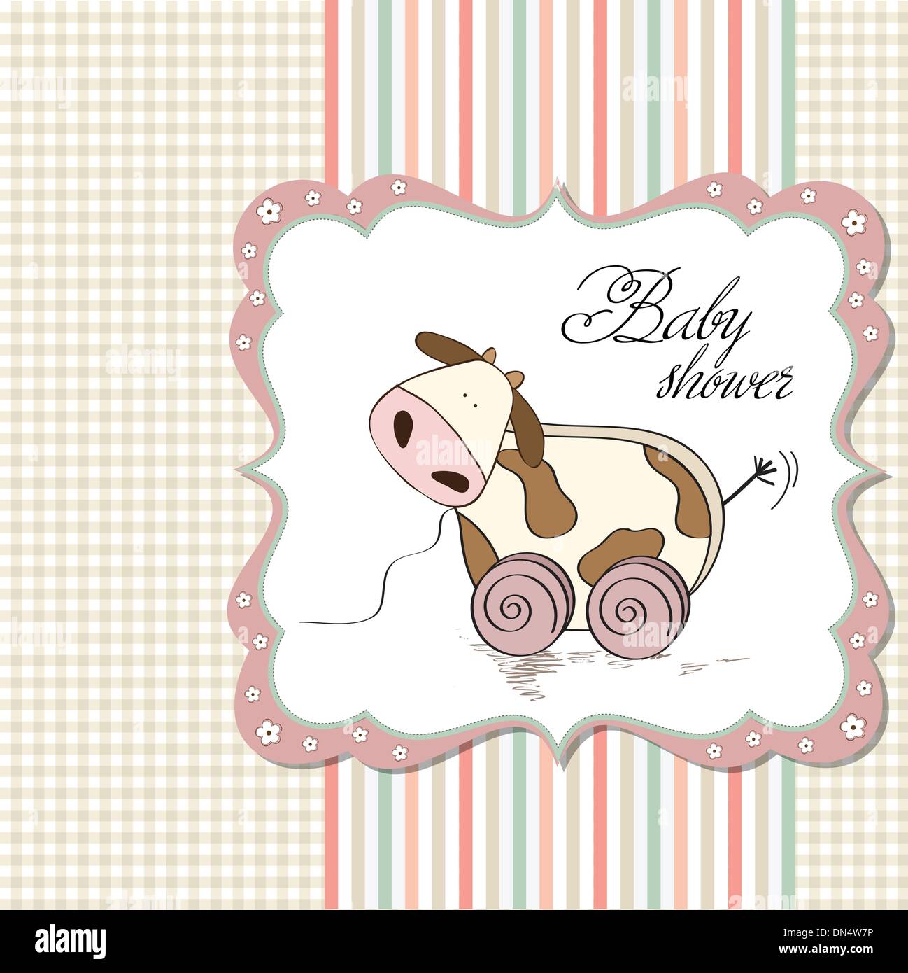 Cute girl in cow Stock Vector Images - Alamy
