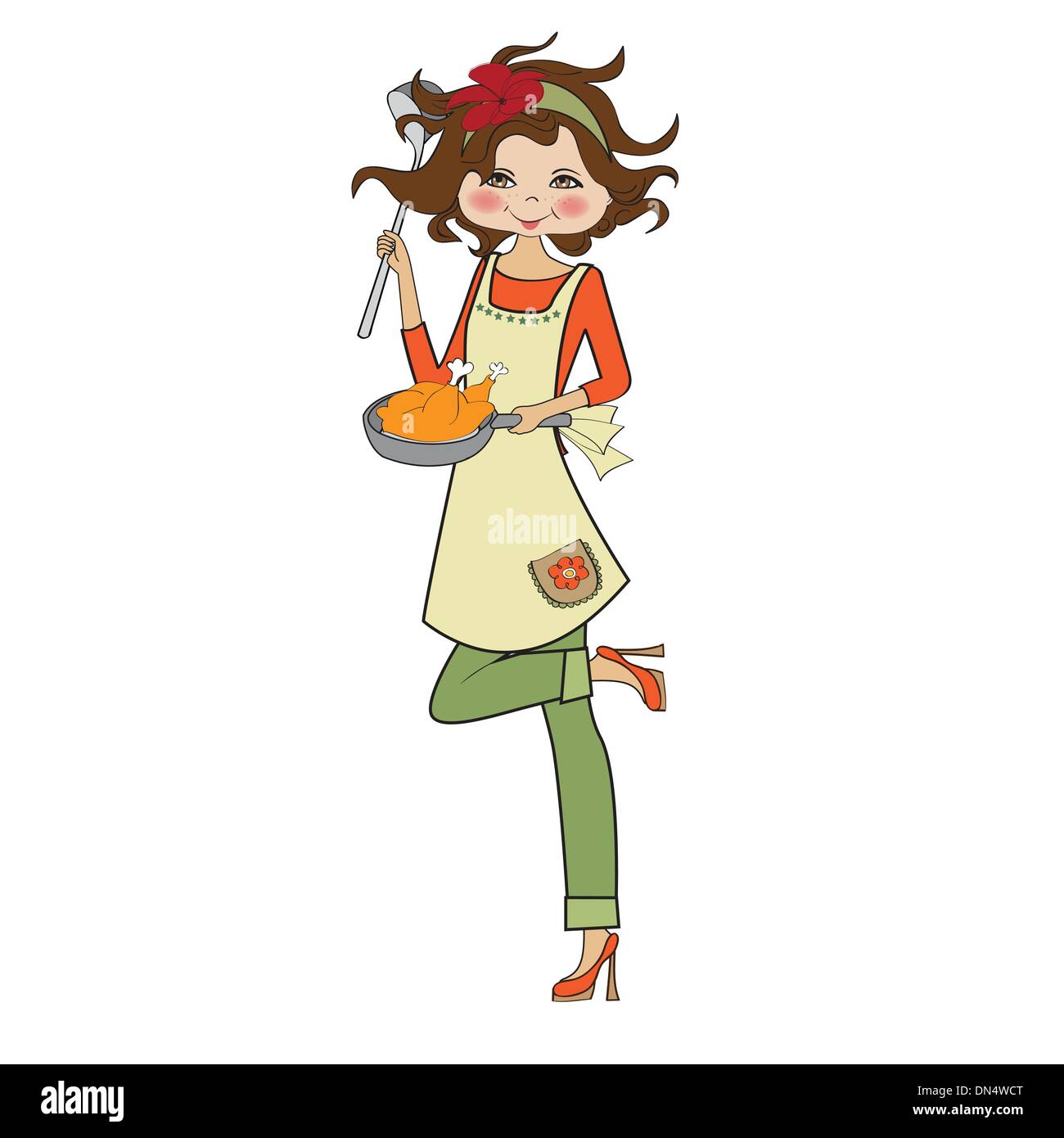Cartoon female woman chef cook hi-res stock photography and images - Alamy