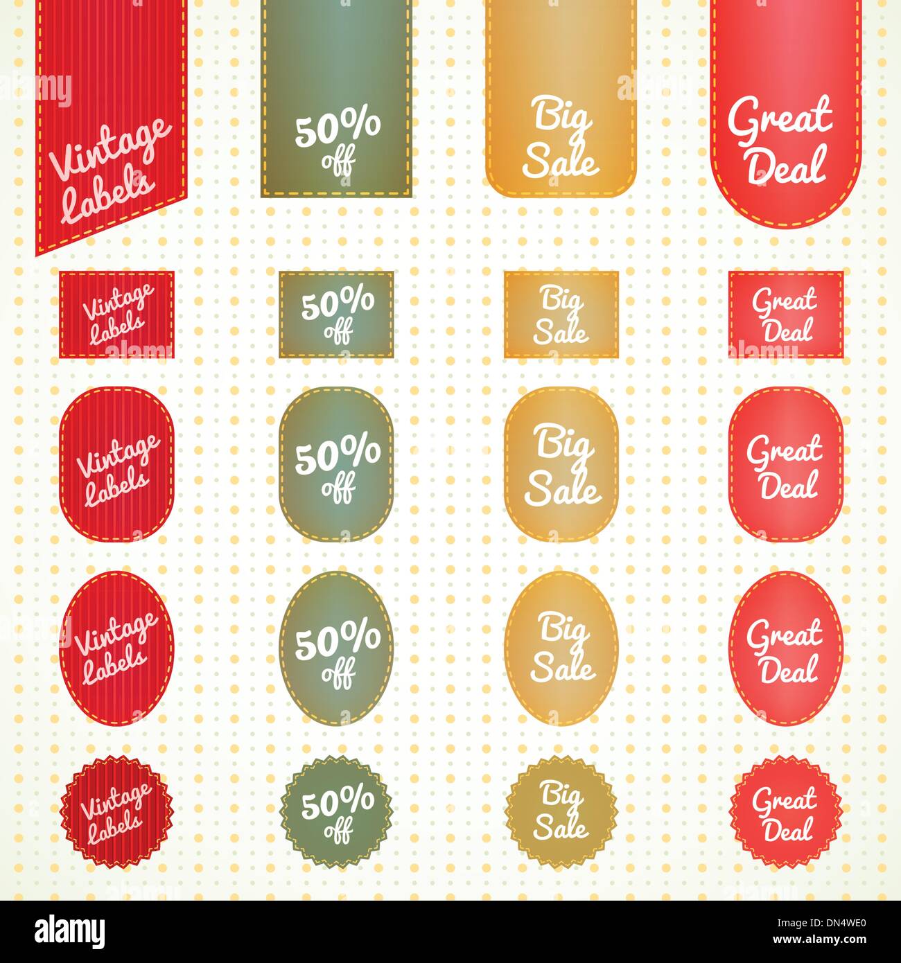 Collection of vintage retro grunge sale labels Stock Vector Image & Art ...