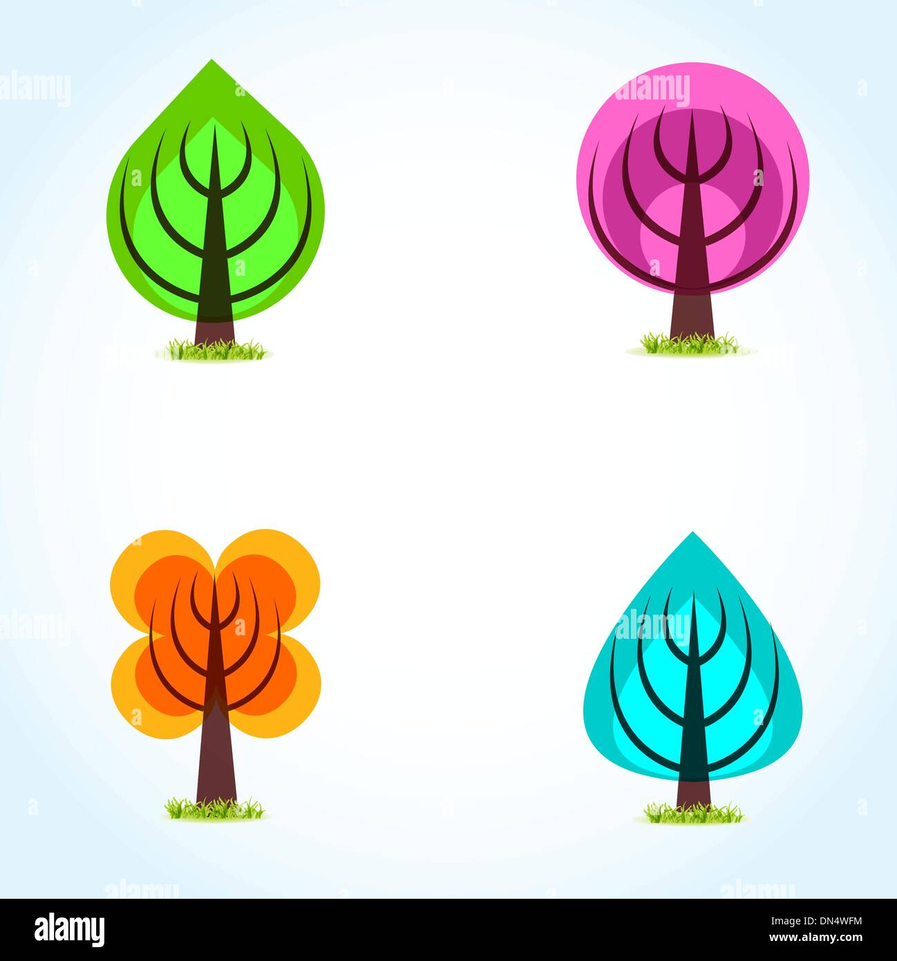 Autumn trees abstract background illustration Stock Vector Image & Art ...