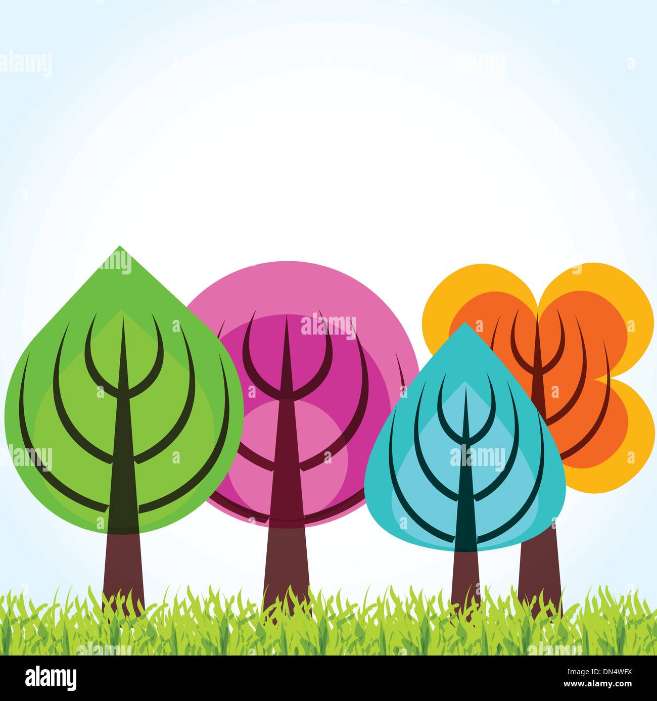 Autumn trees abstract background illustration Stock Vector Image & Art ...