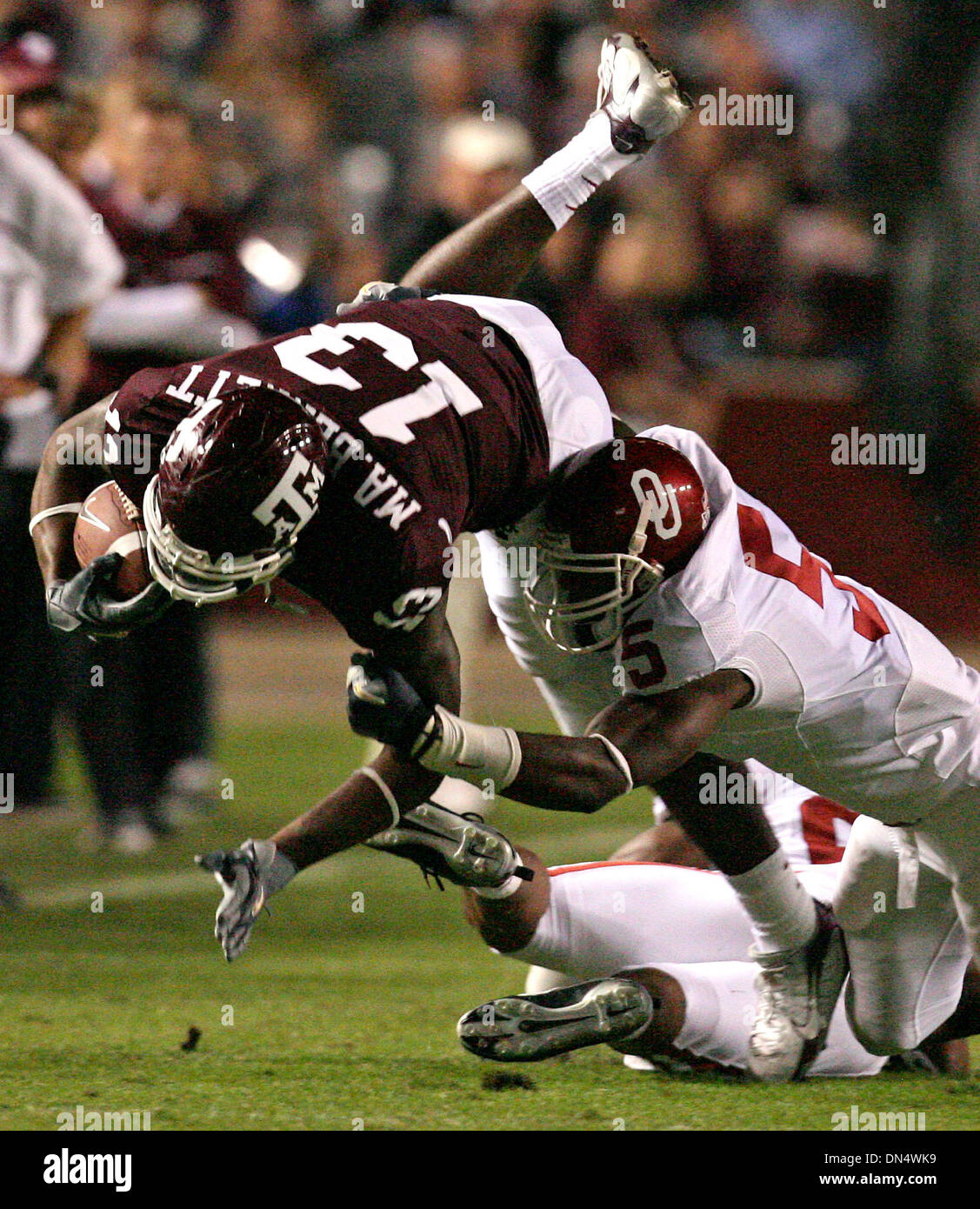 Nov 04, 2006; College Station, TX, USA; A&M's Martellus Bennett gets ...