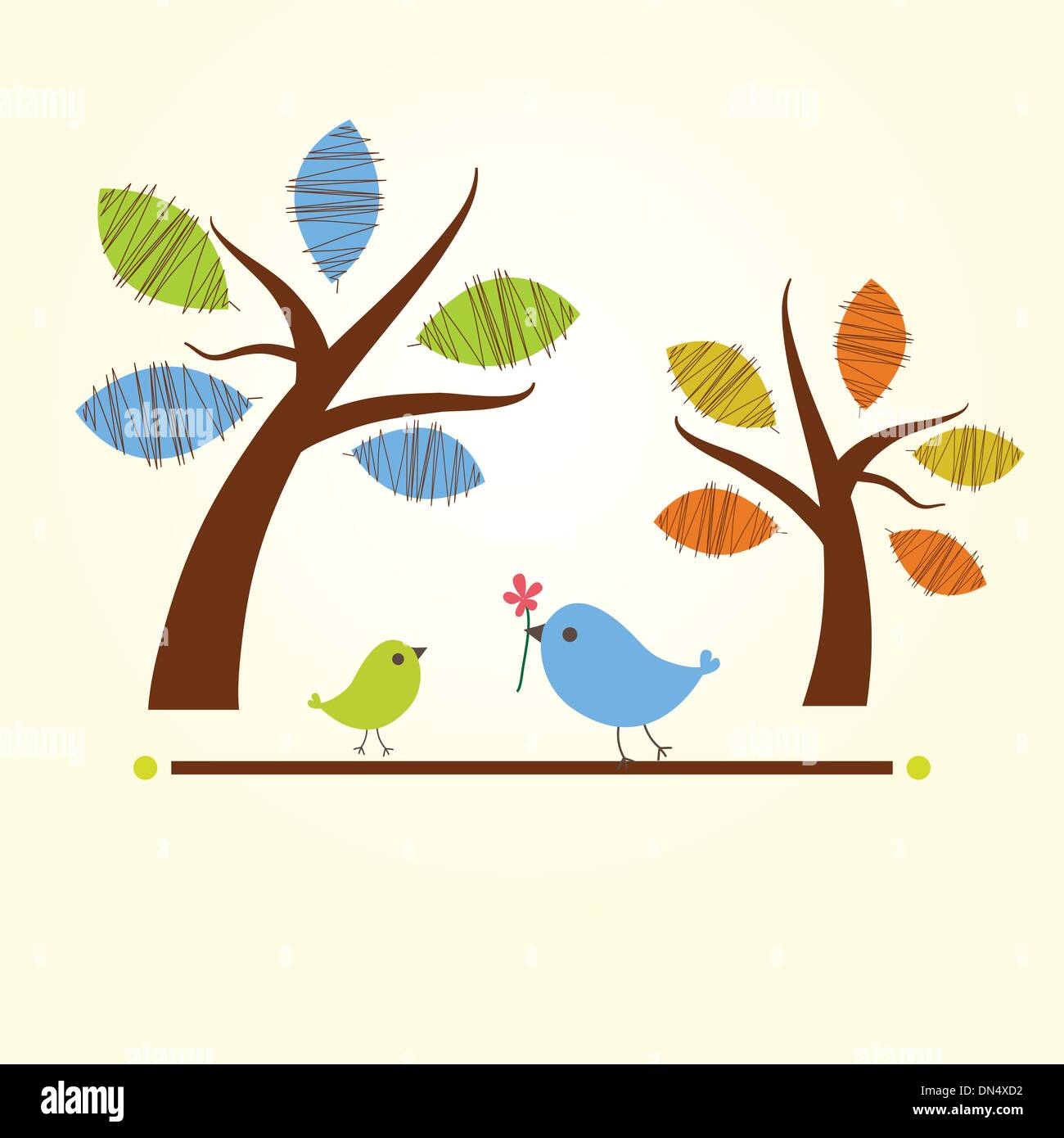 Illustration of beautiful spring background Stock Vector Image & Art ...