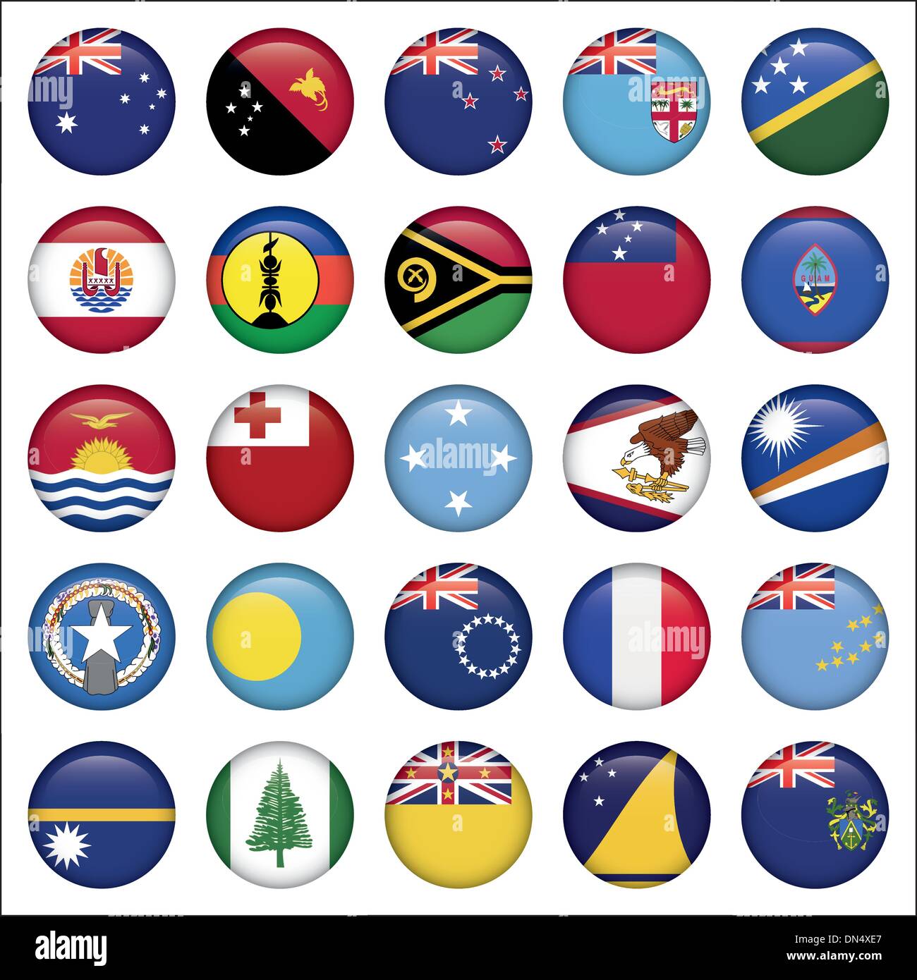 Oceania Country Flags