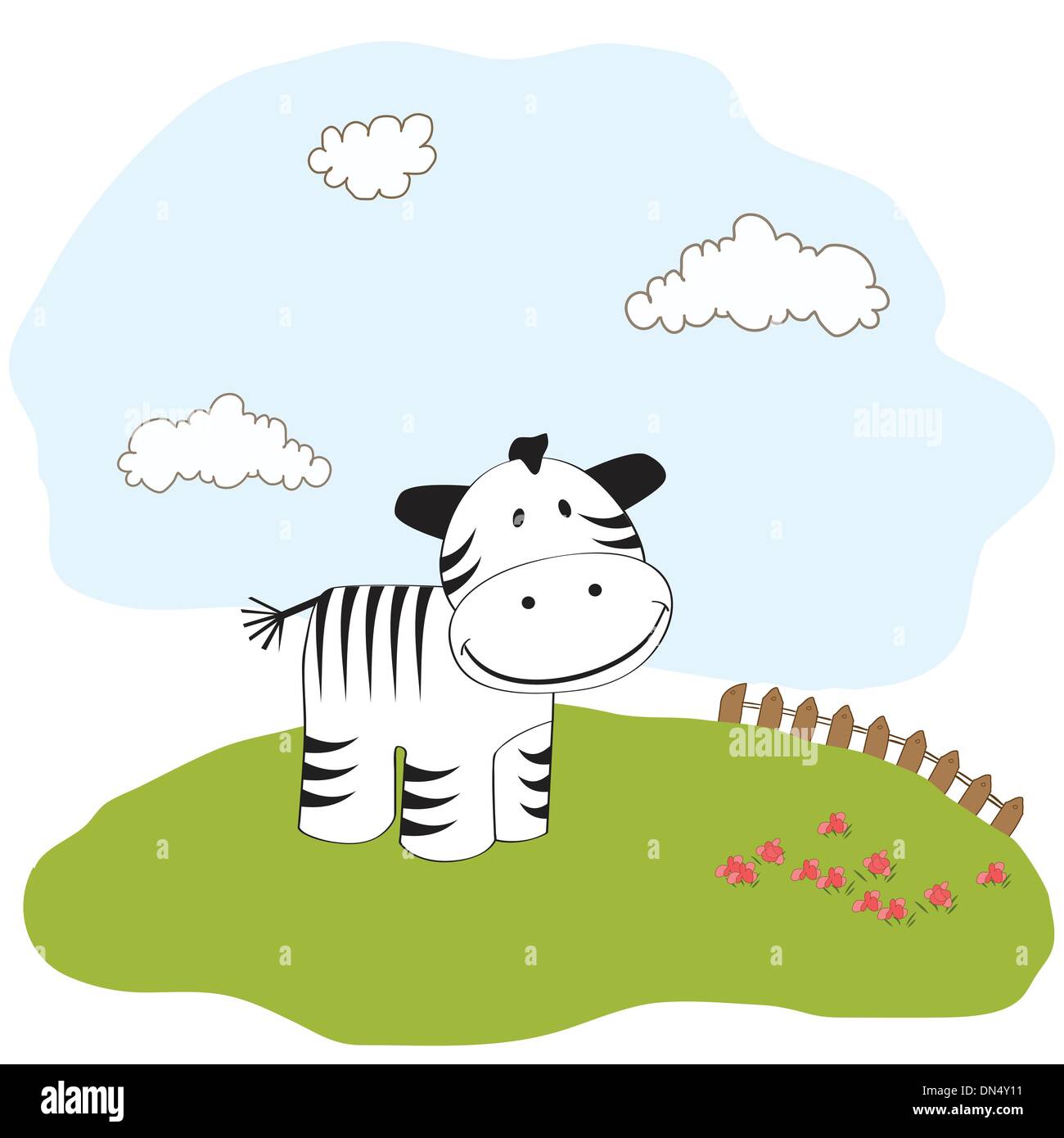 Baby zebra illustration Cut Out Stock Images & Pictures - Alamy