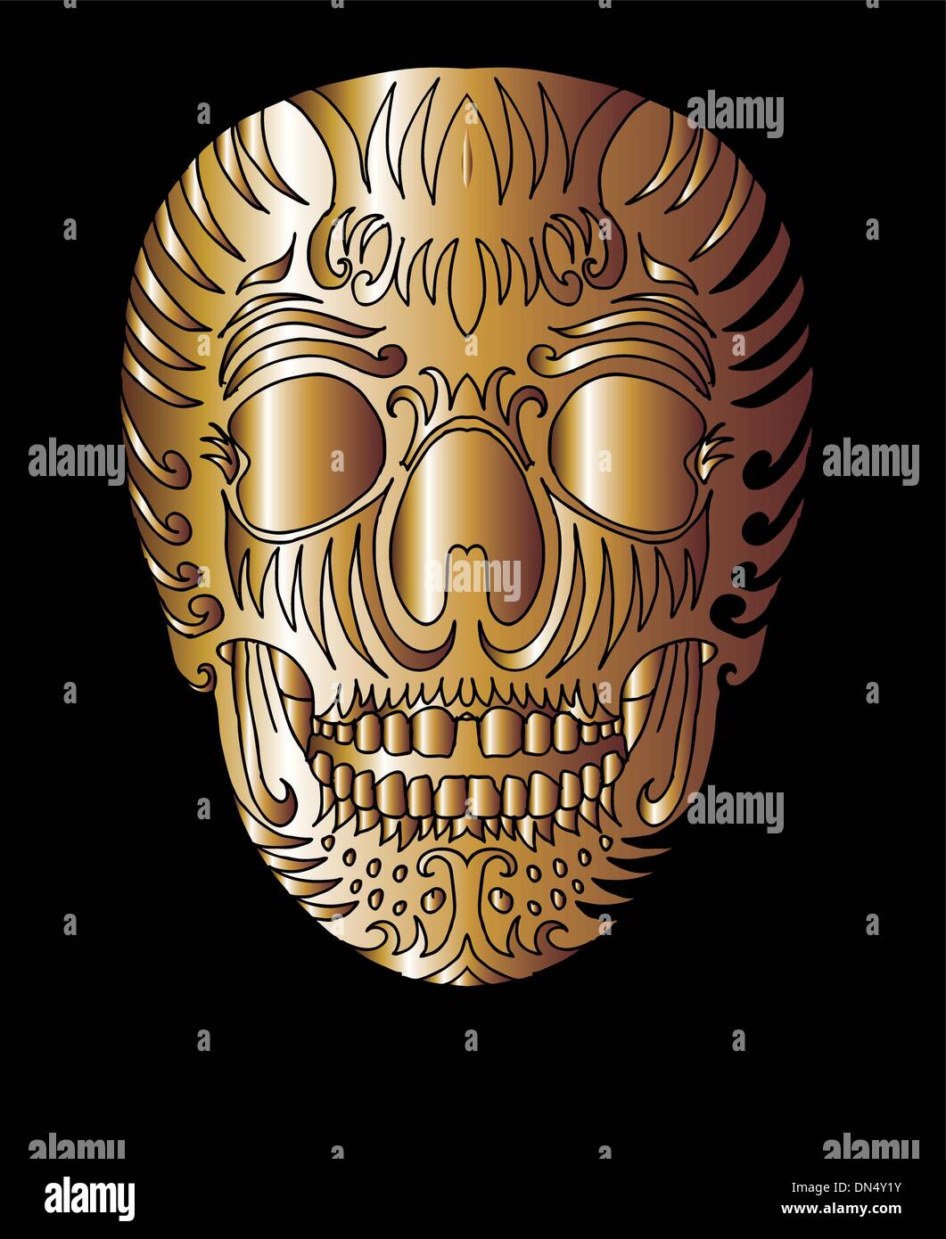 Tattoo man gold teeth Stock Vector Images - Alamy
