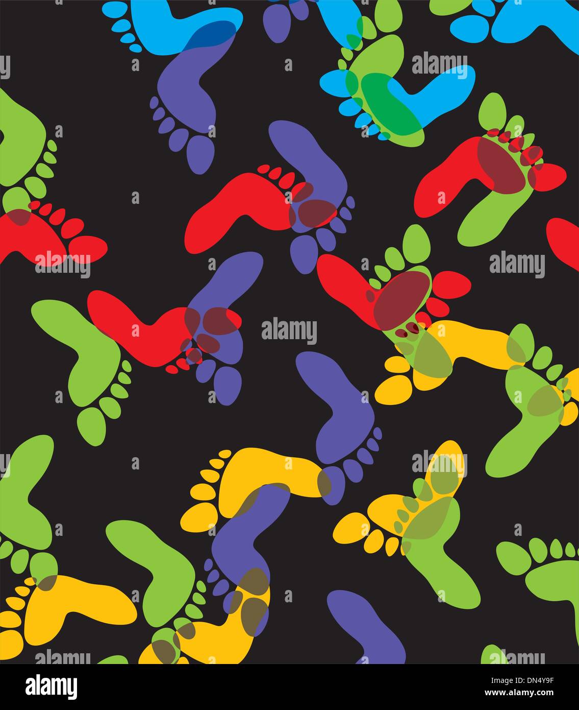 vector colorful feet background Stock Vector Image & Art - Alamy
