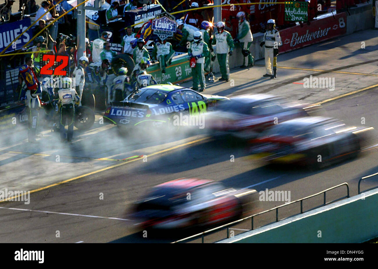 Nov 19, 2006; Miami, FL, USA; NASCAR Nextel Series Race - Drivers whiz ...