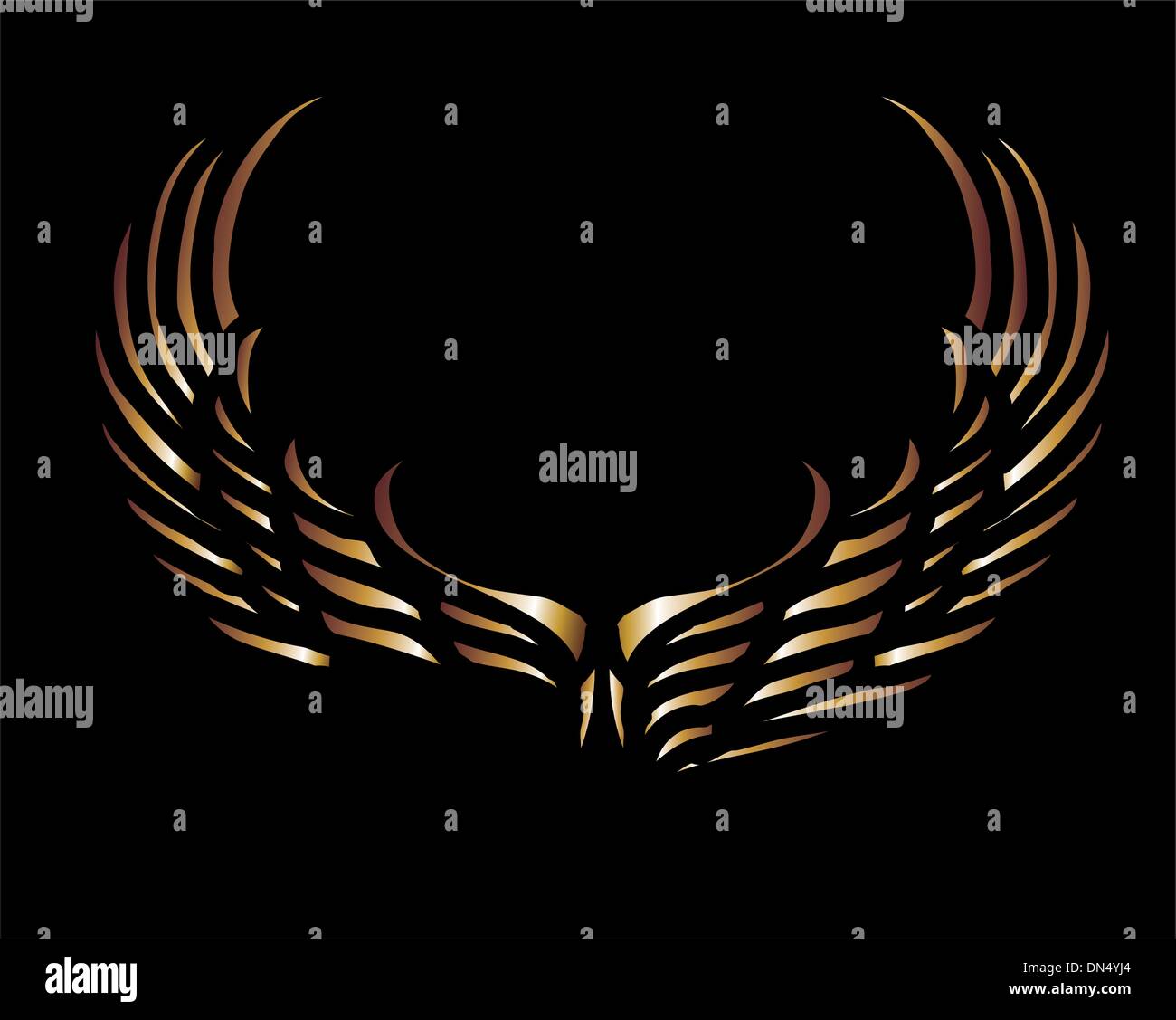 metalic gold wings and shield vector art Stock Vector Image & Art - Alamy