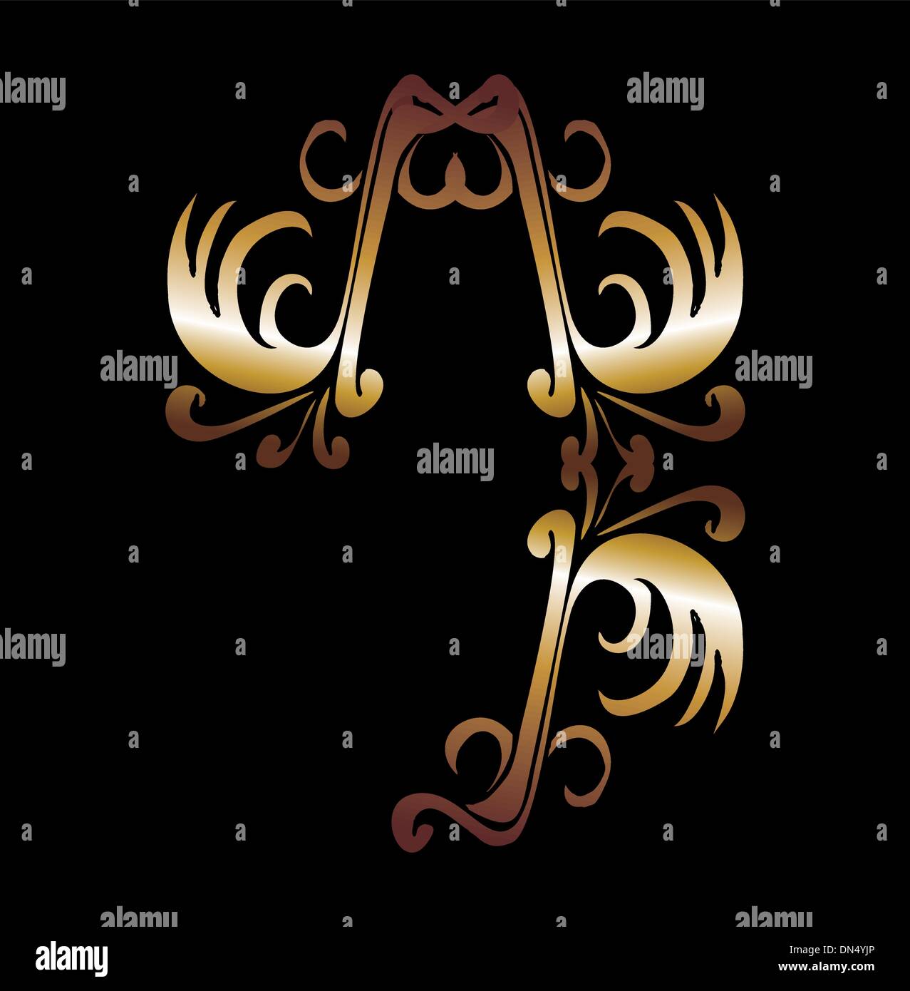 metalic gold wings and shield vector art Stock Vector Image & Art - Alamy