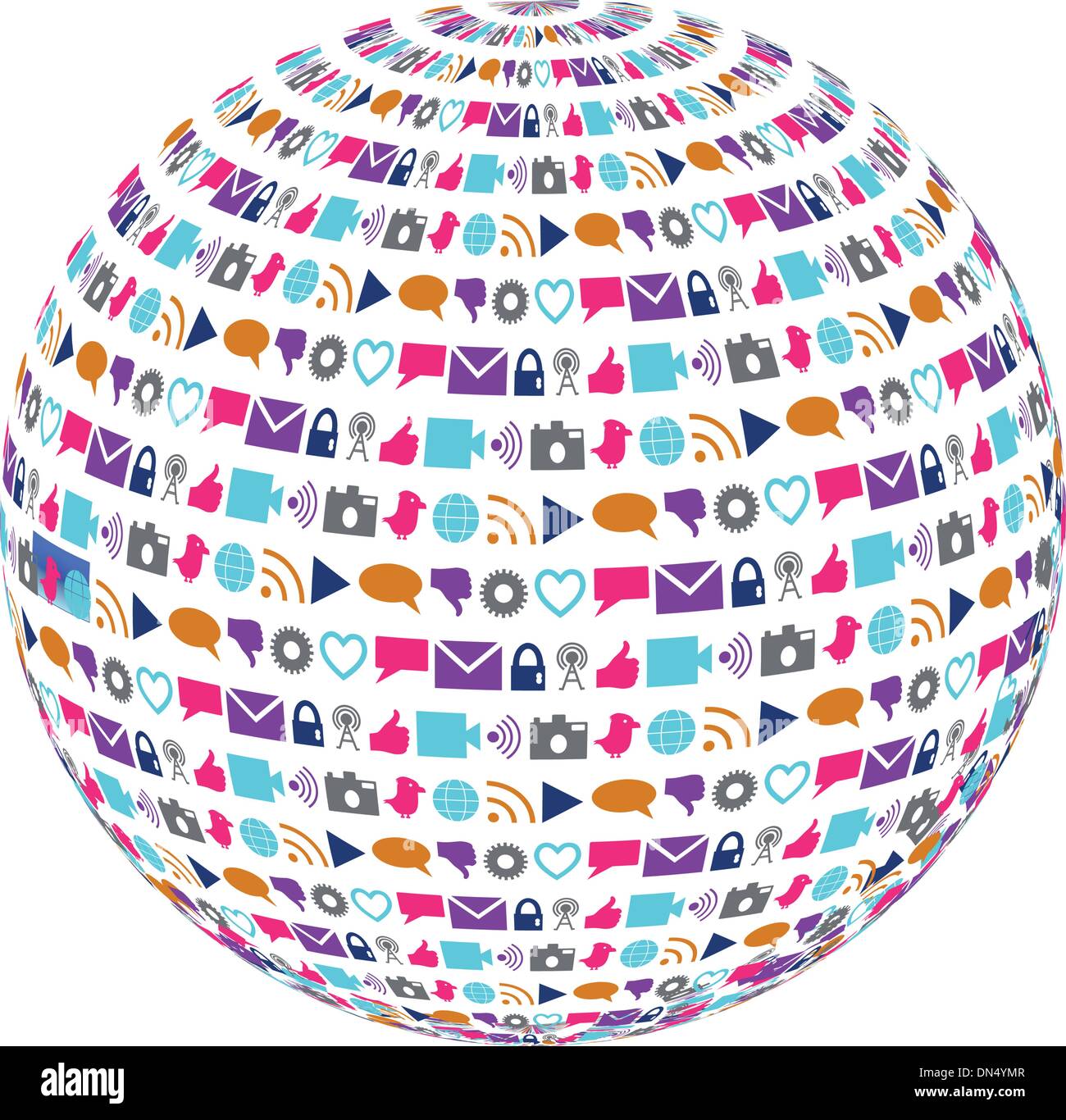 Interconnected globe world technology Stock Vector Images - Alamy