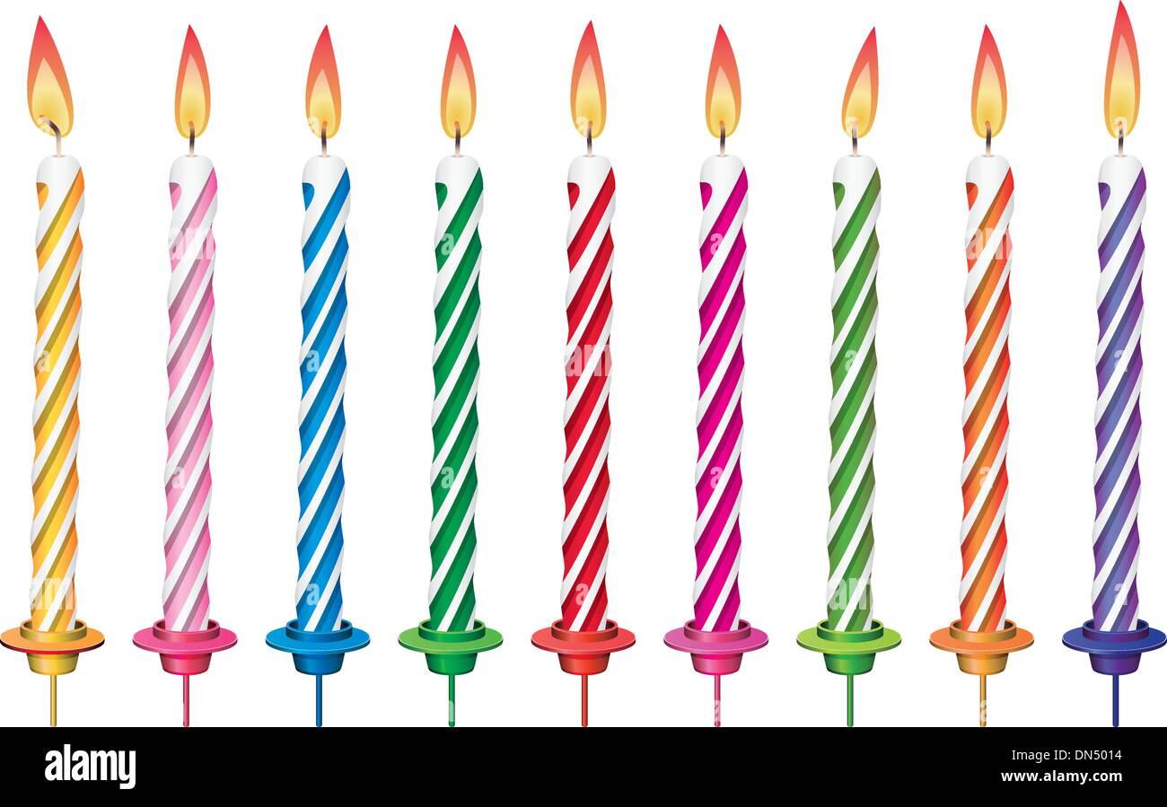 vector birthday candles Stock Vector Image & Art - Alamy