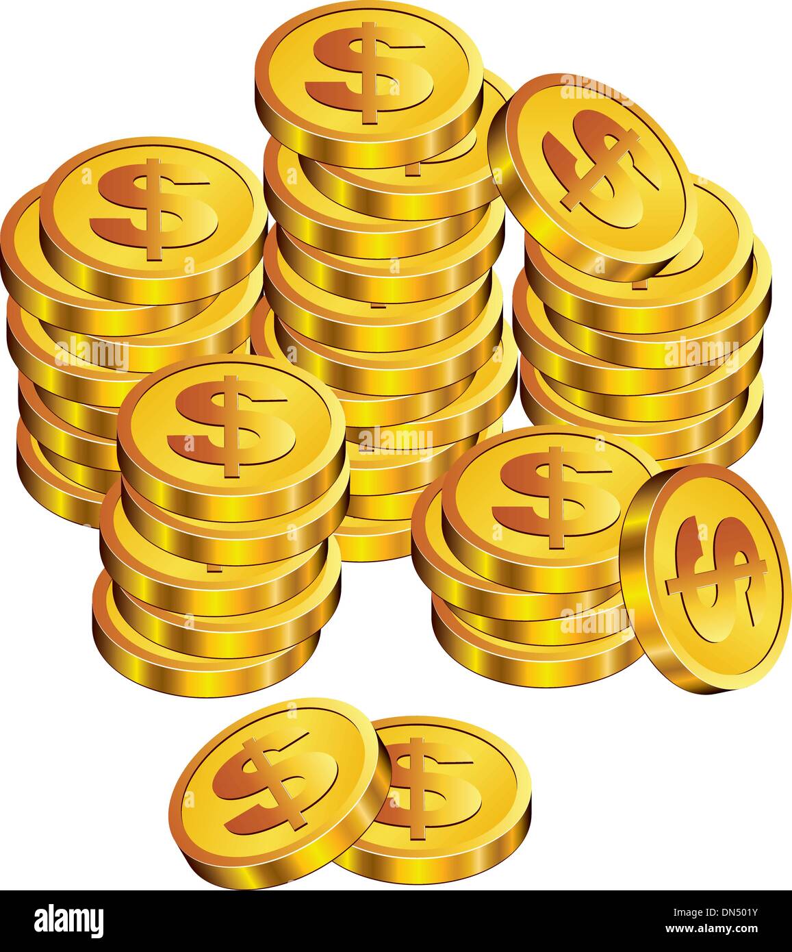 vector golden coins Stock Vector Image & Art - Alamy