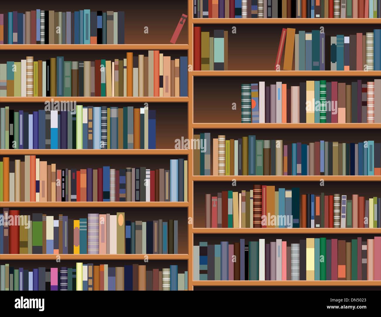 vector wooden bookshelf Stock Vector Image & Art - Alamy