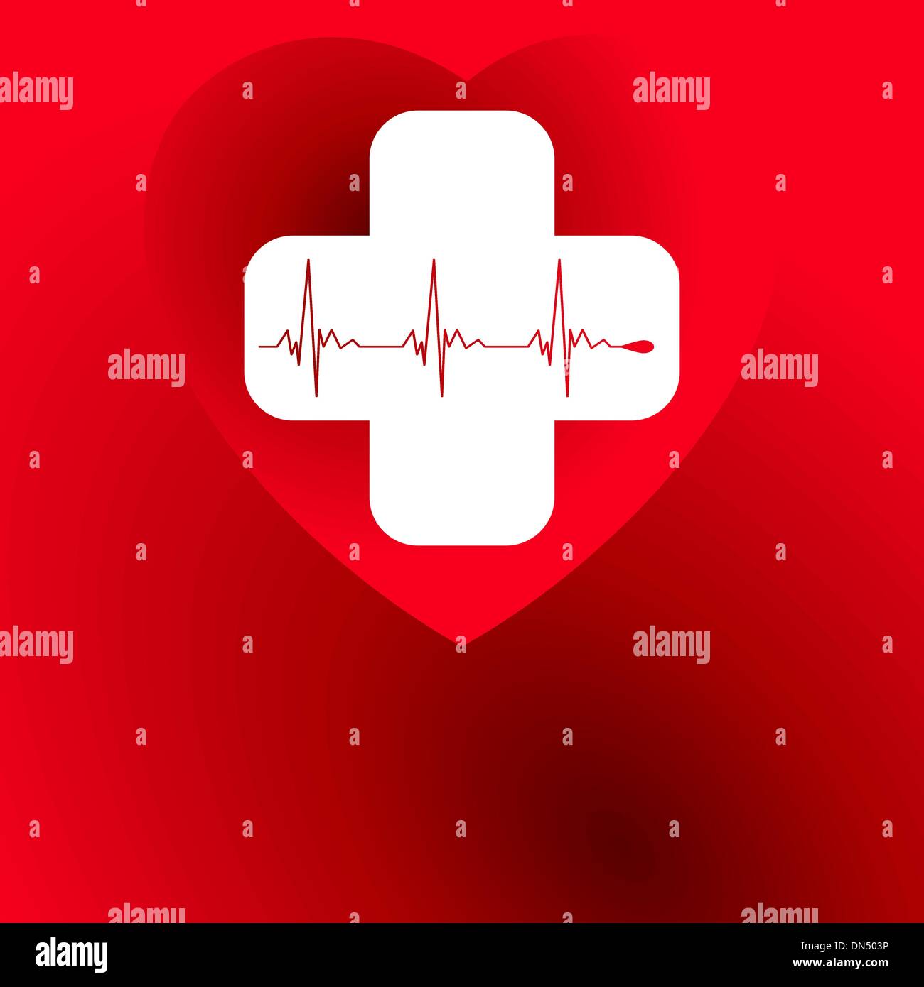 Heart and heartbeat symbol. EPS 8 Stock Vector Image & Art - Alamy